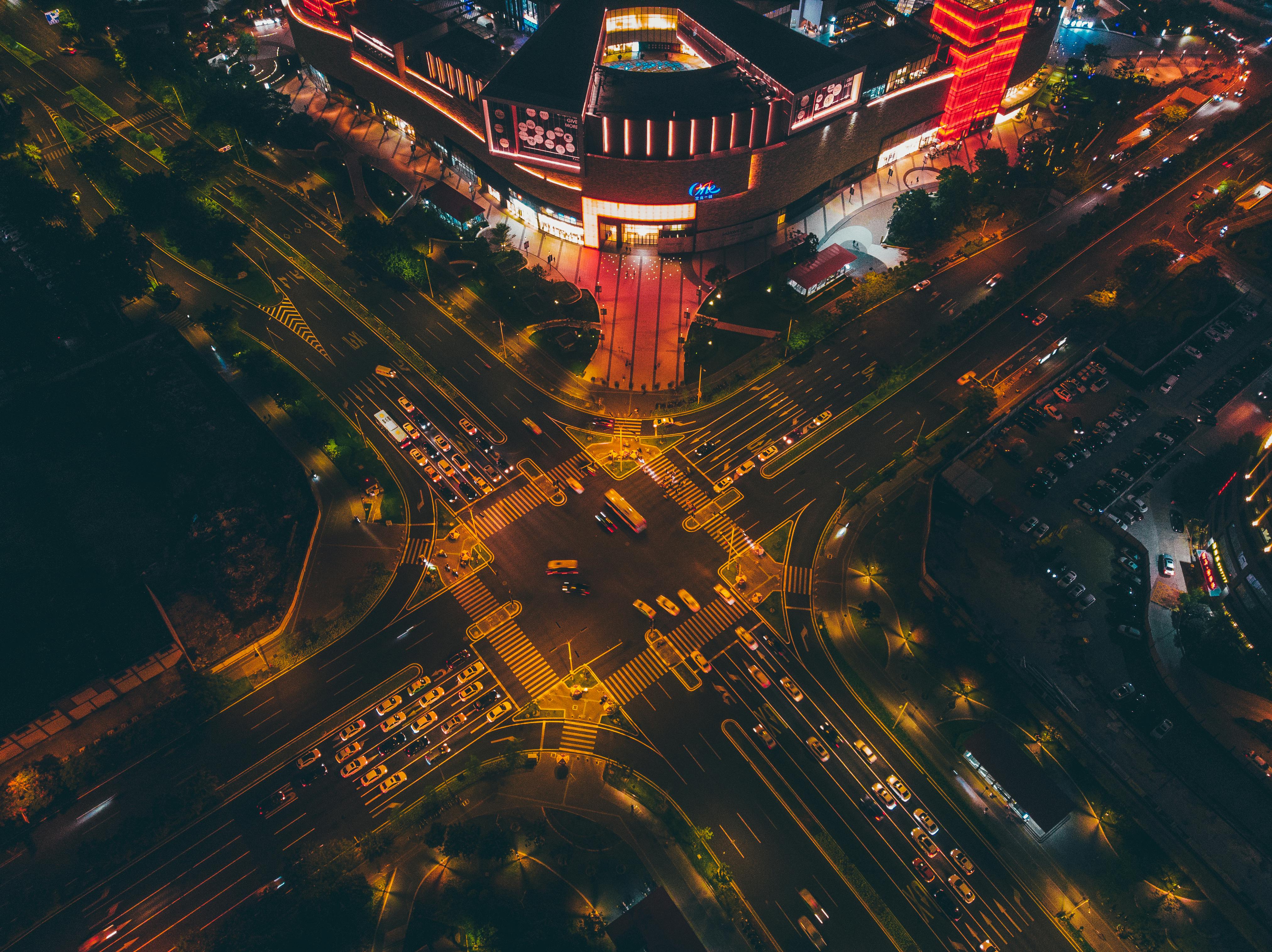 Aerial Photography of an Intersection · Free Stock Photo