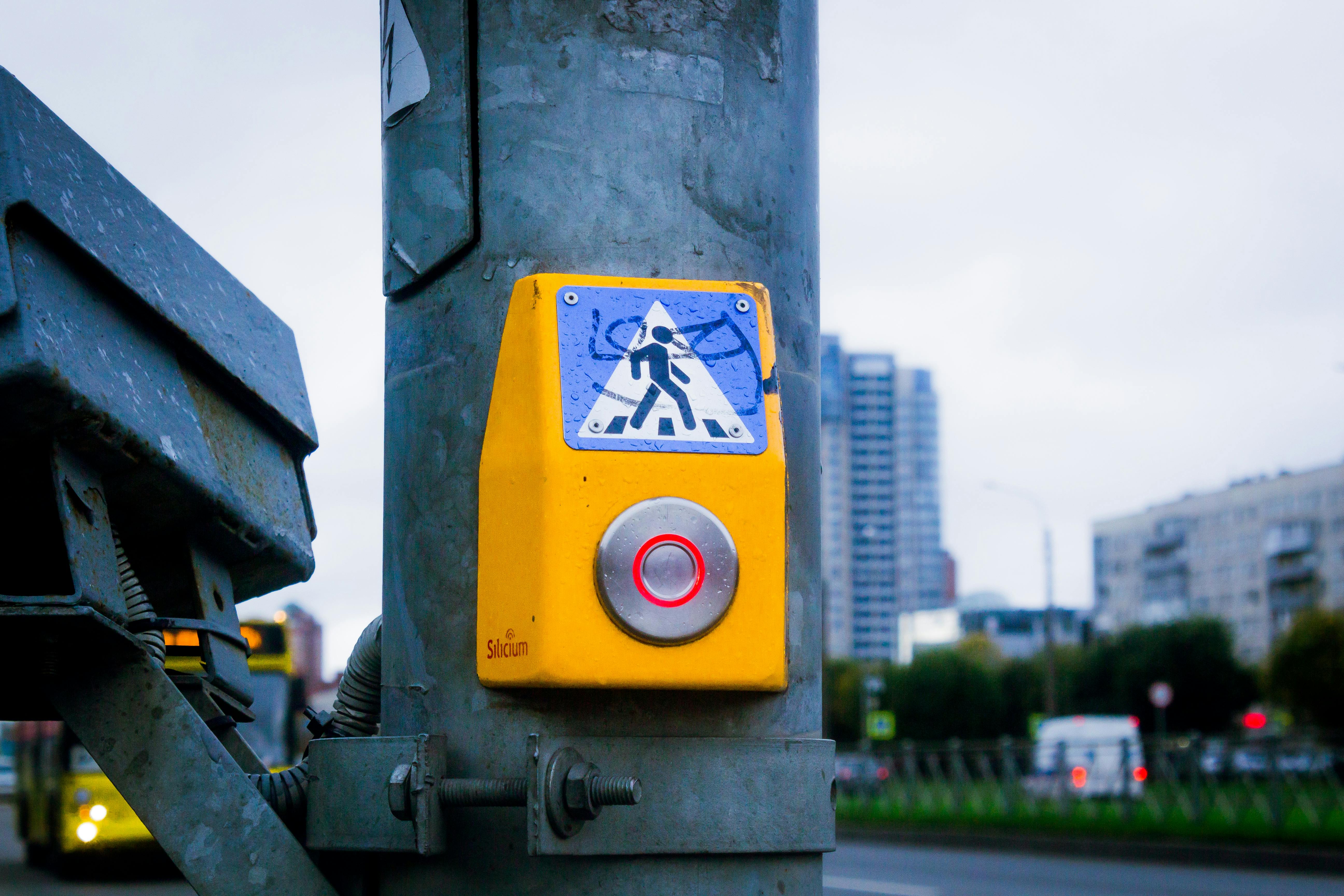 Pedestrian Crossing Button in a City · Free Stock Photo