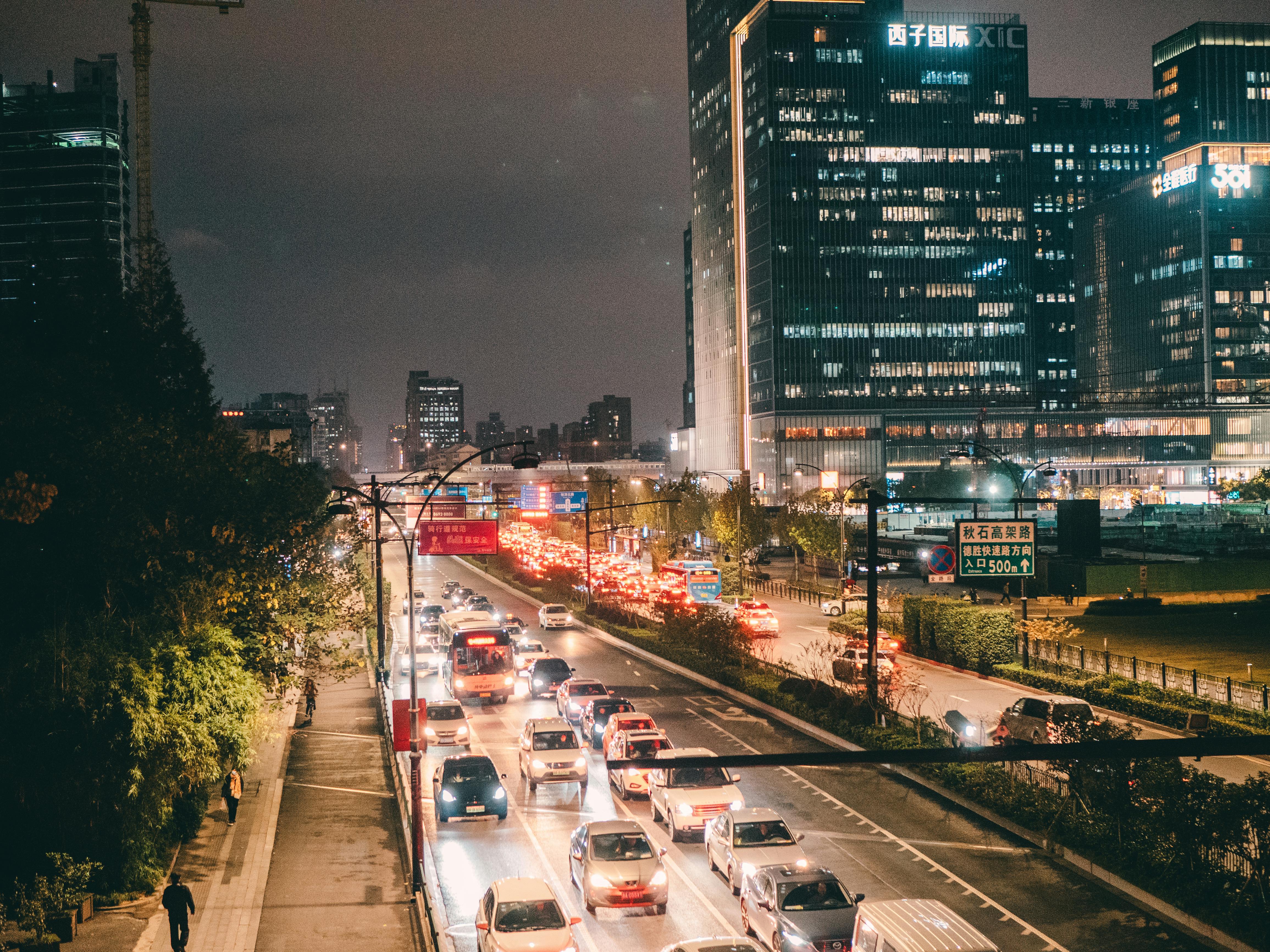 Cars on Road during Night Time · Free Stock Photo