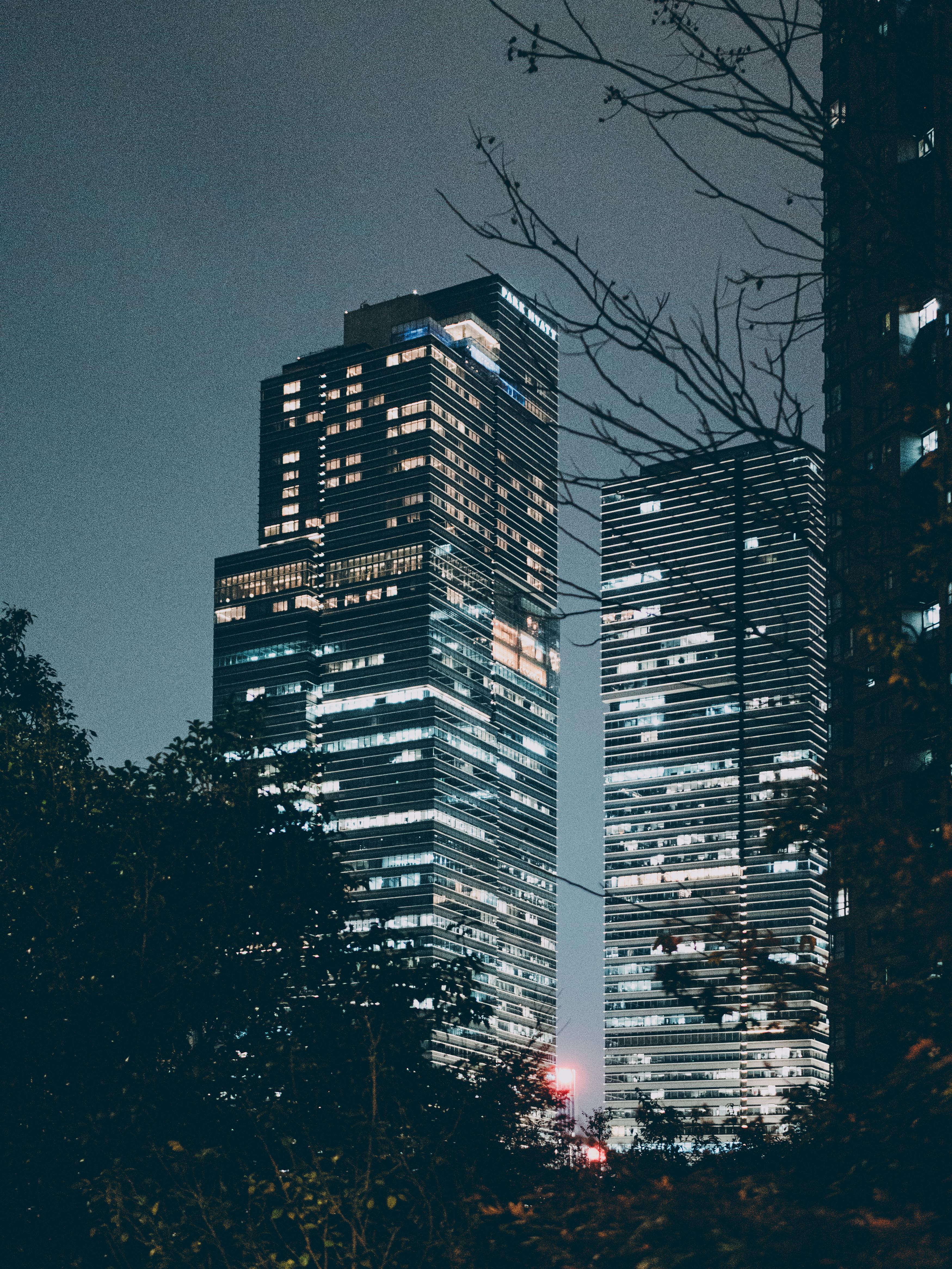 High Rise Building during Night Time · Free Stock Photo