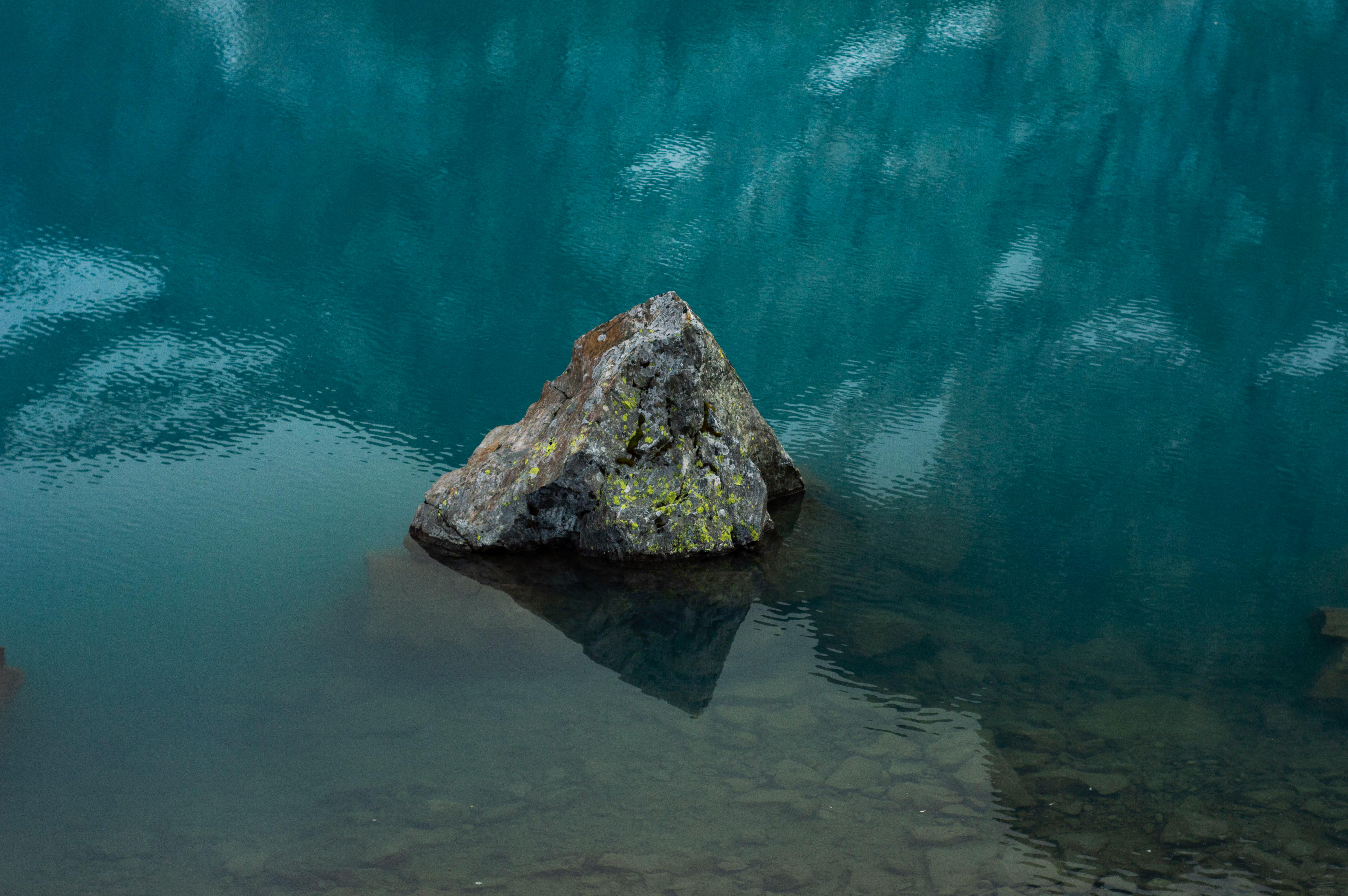 A Gray Rock on the Lake · Free Stock Photo