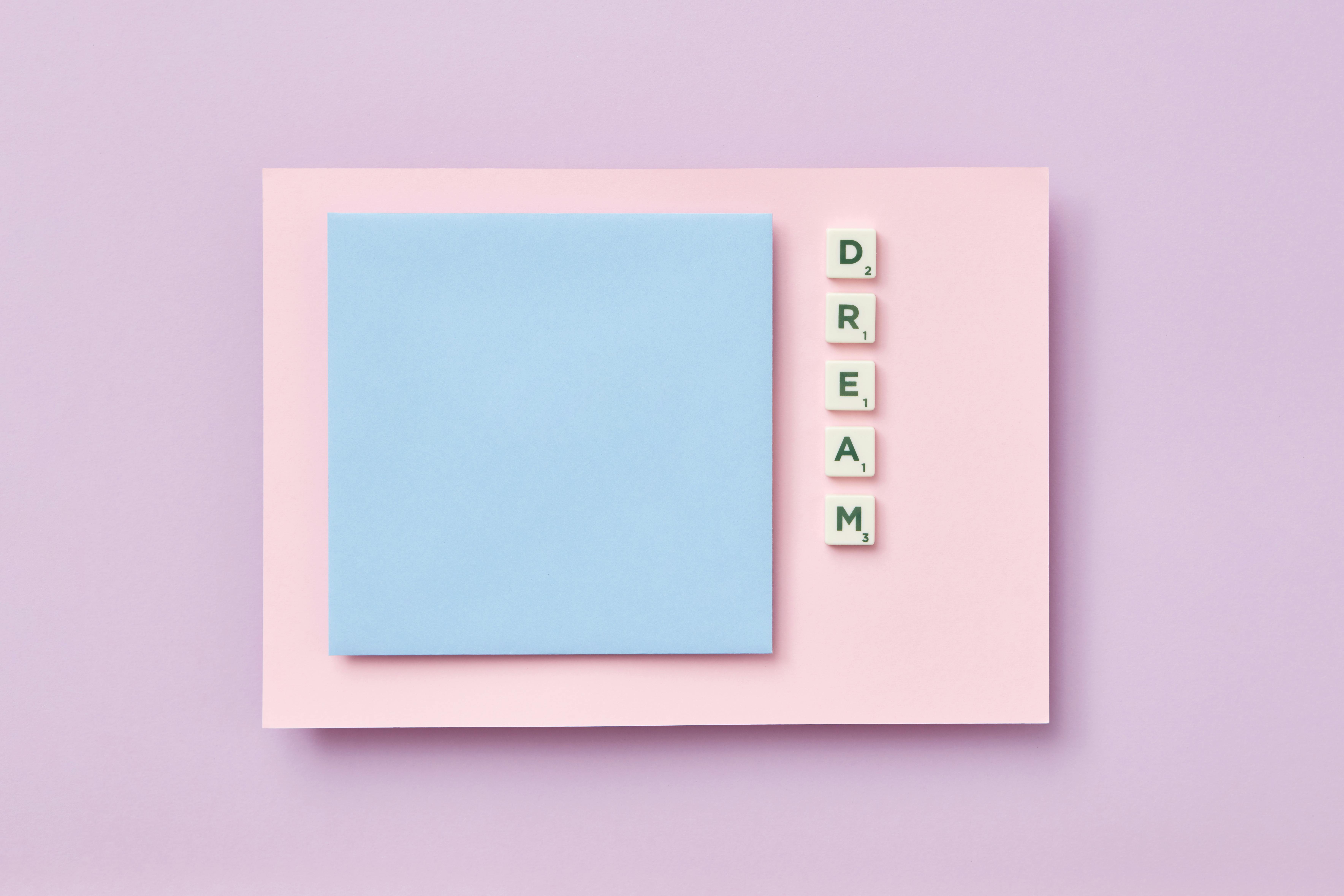 Close Up of Dream Word from Scrabble Letters · Free Stock Photo