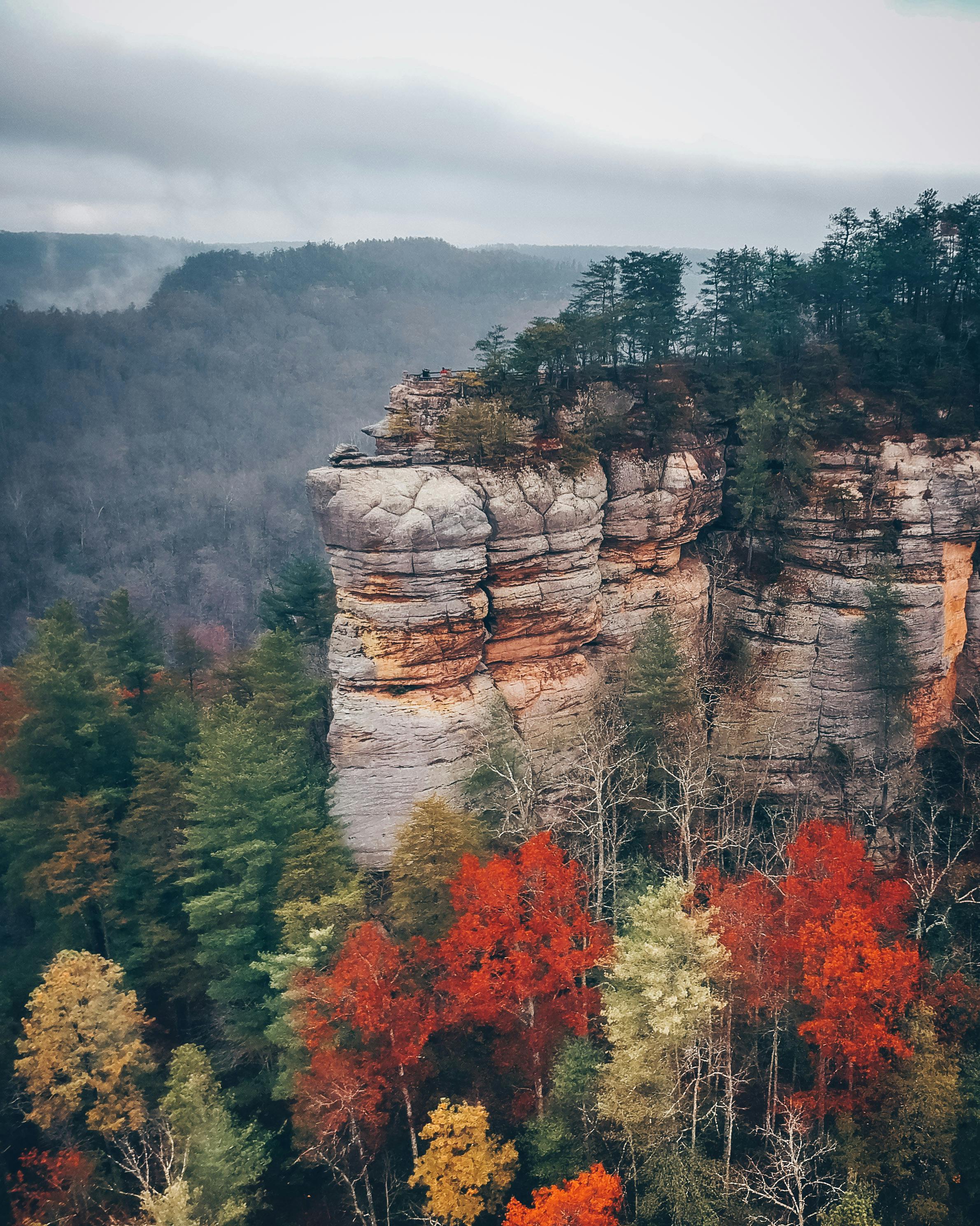 Scenic Autumn Landscape with a Rock Formation · Free Stock Photo