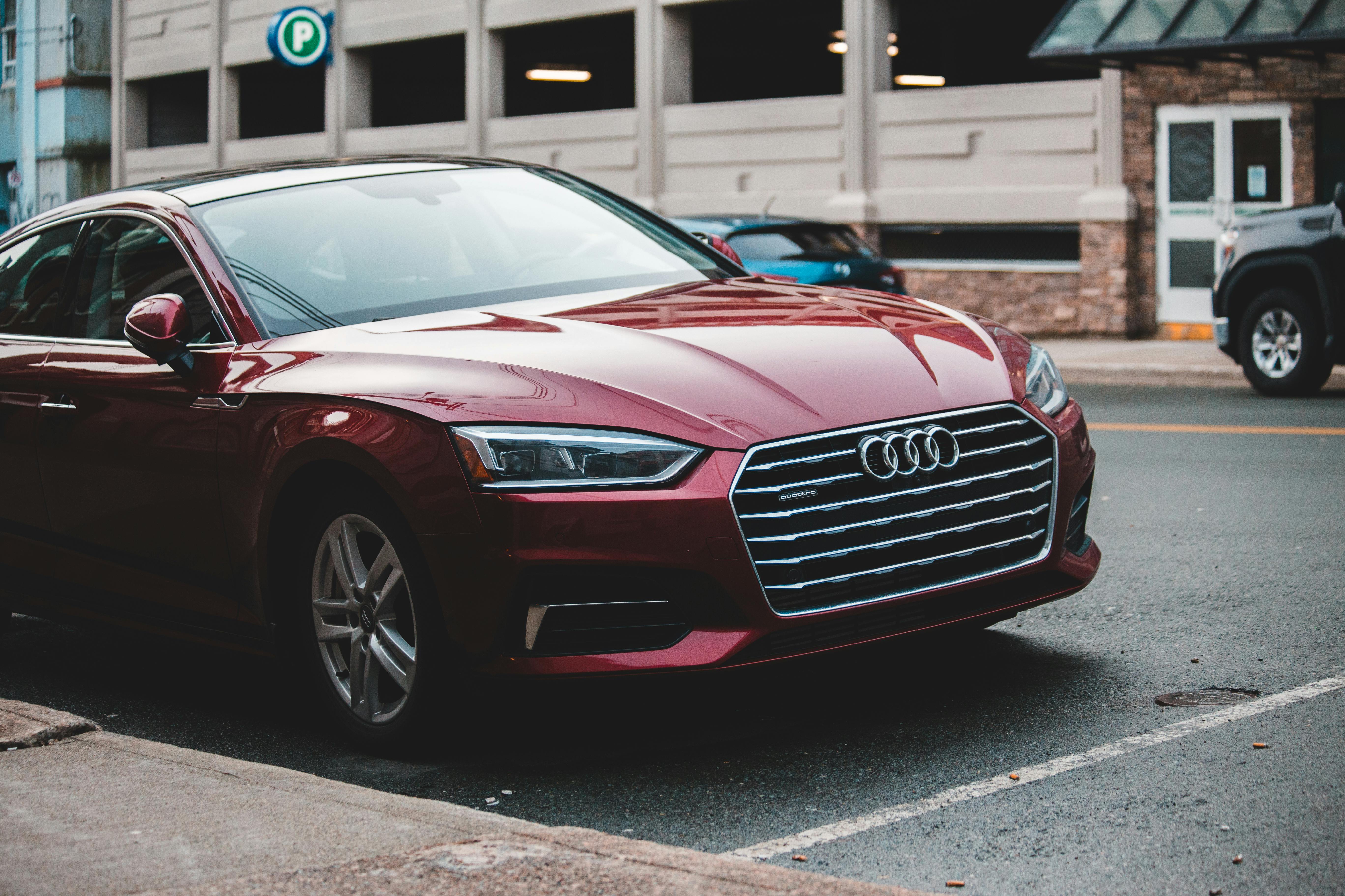 Red Audi R 8 Parked on Parking Lot · Free Stock Photo