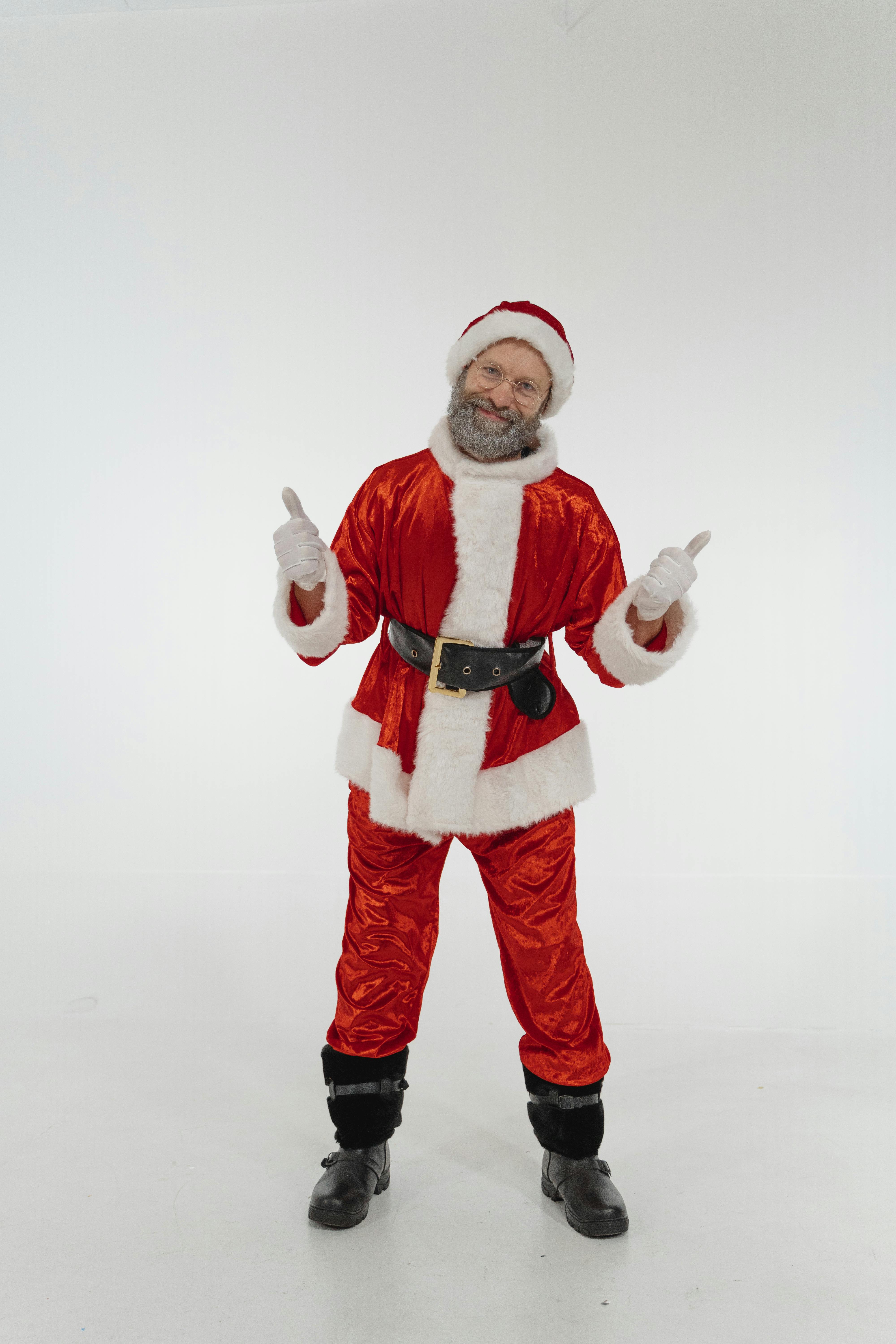 Elderly Man Wearing Santa Costume · Free Stock Photo