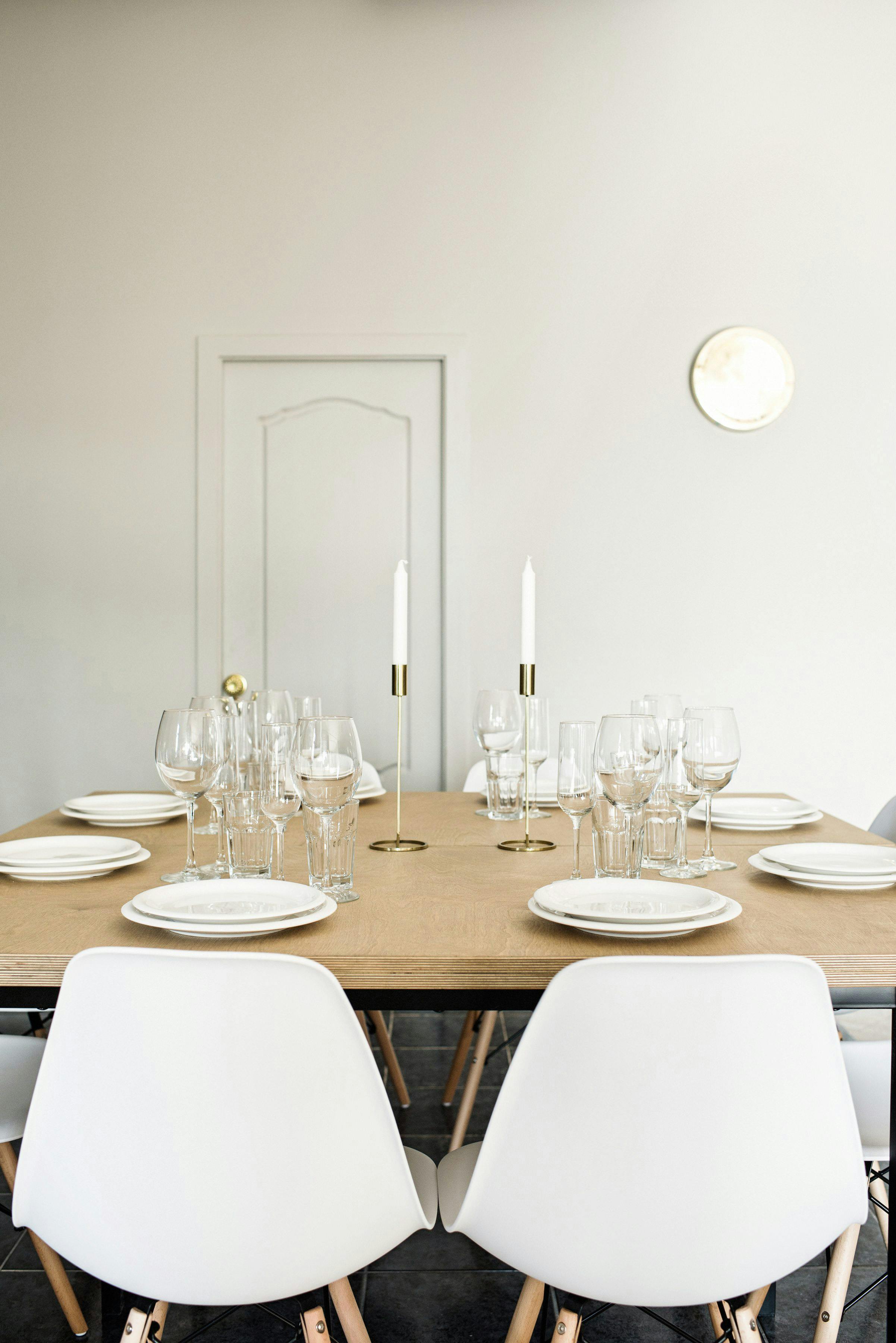 Dining Table with Dinnerware · Free Stock Photo