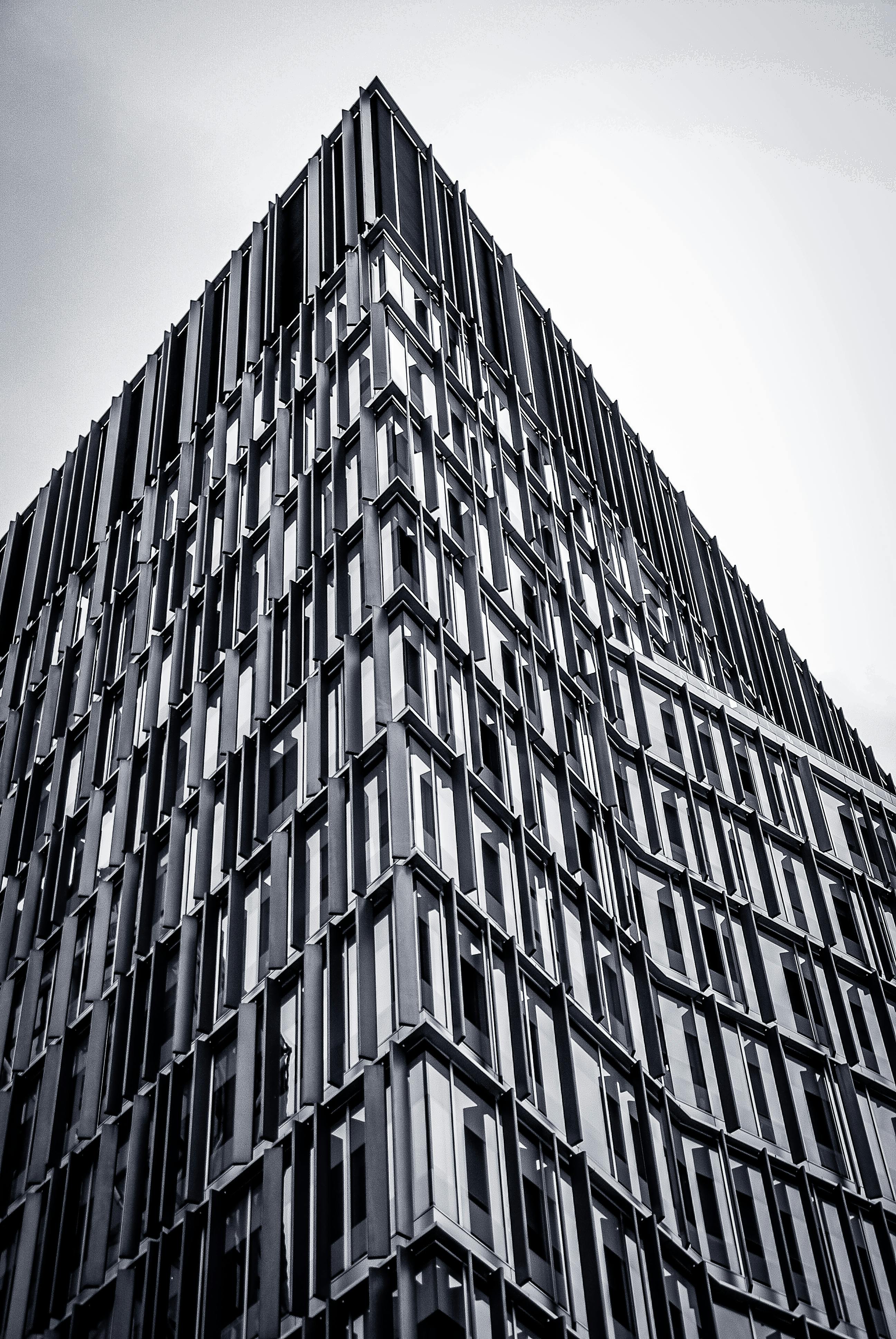 Black and White Photo of a High Rise Building · Free Stock Photo