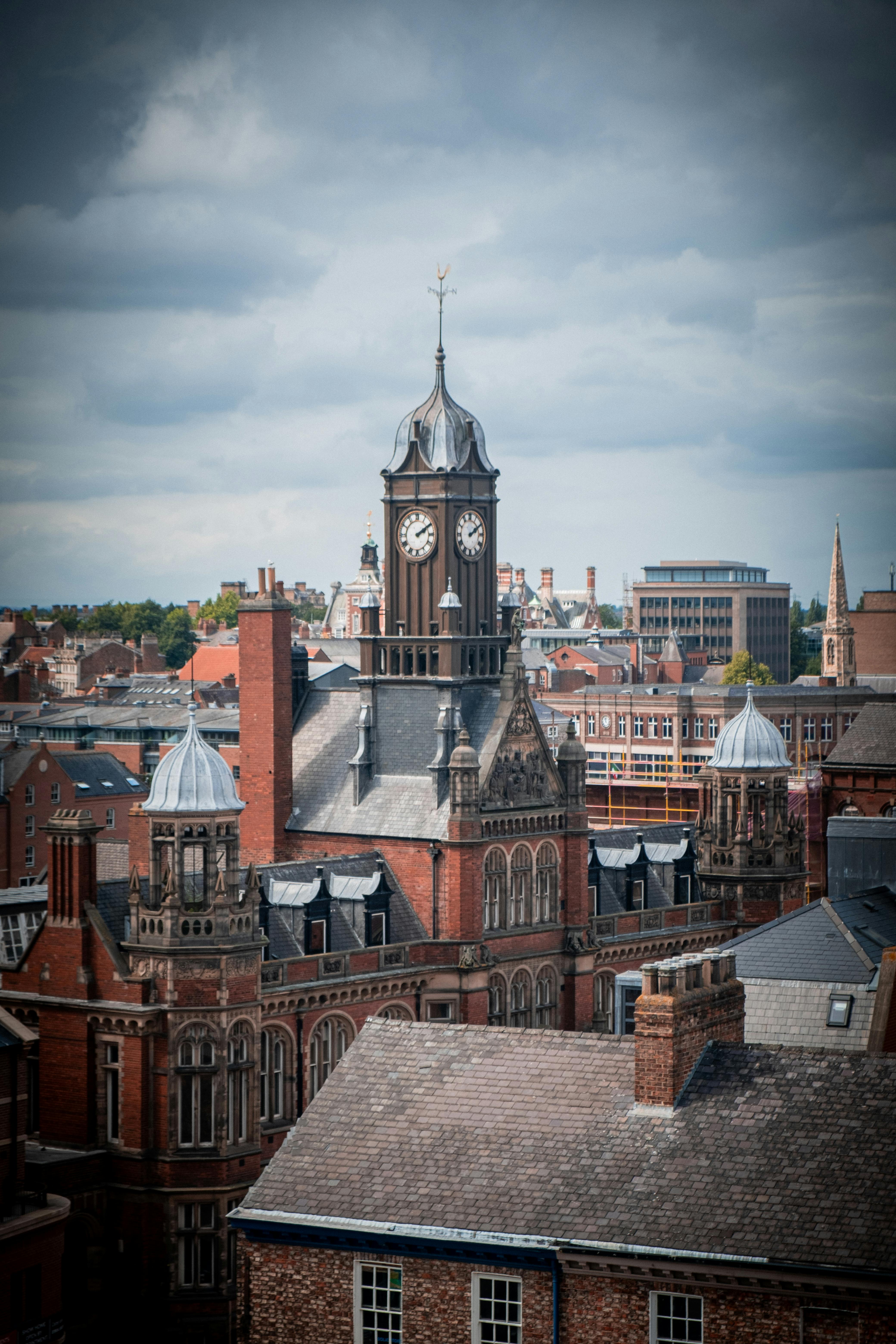 Medieval Building with Clock Tower · Free Stock Photo