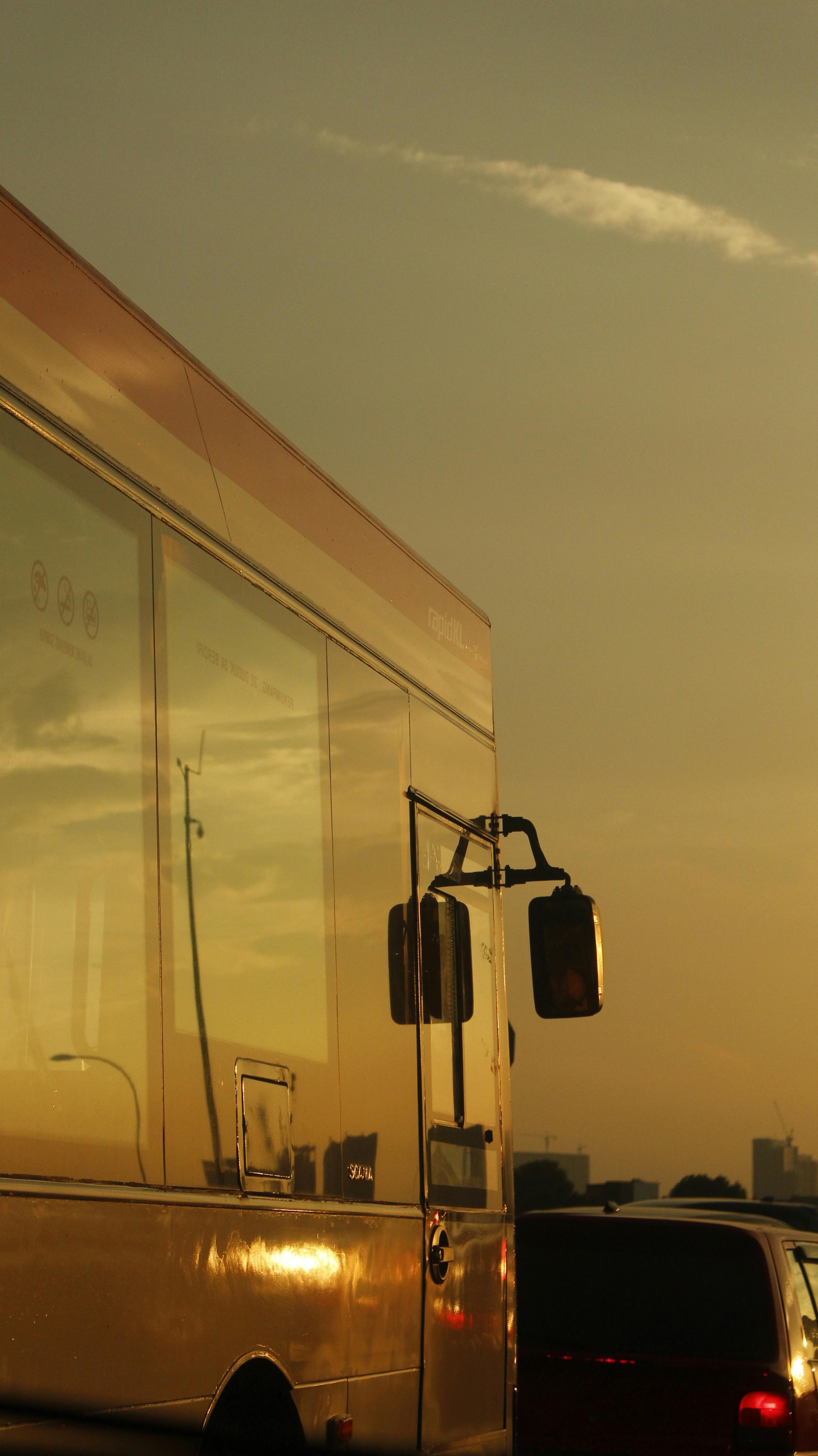 Bus Under A Bridge · Free Stock Photo