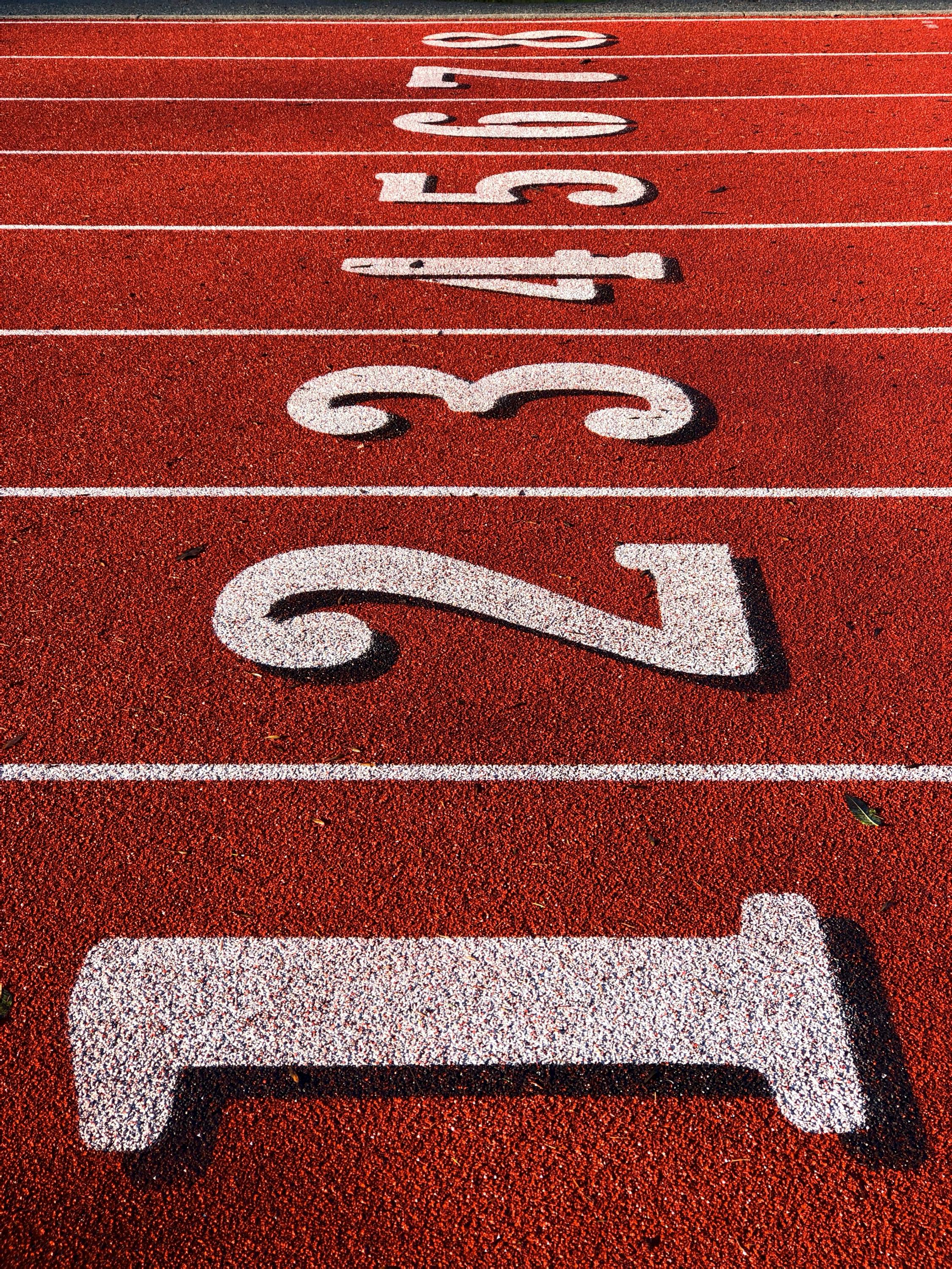 Numbers on the Ground of Racing Track · Free Stock Photo