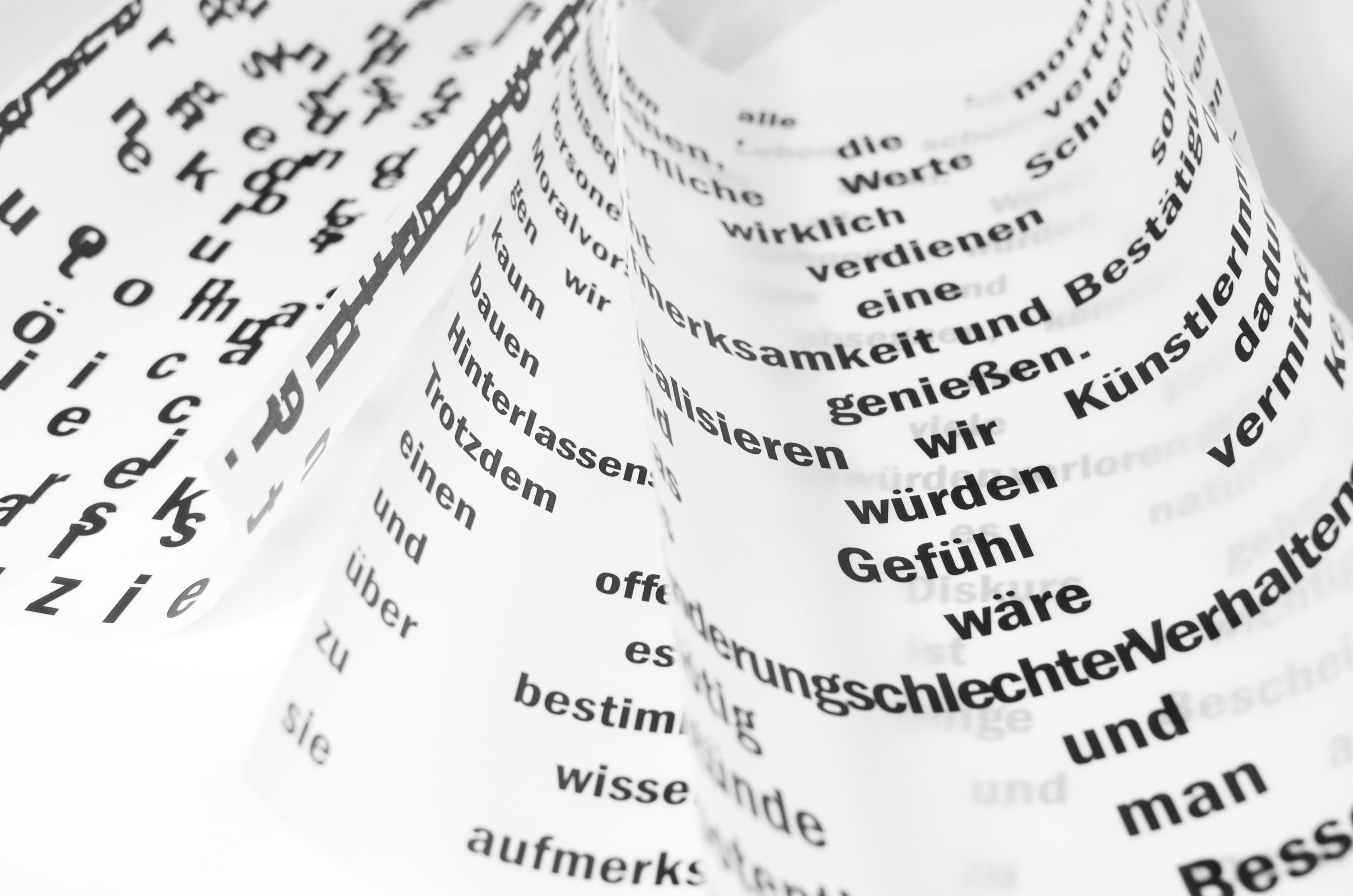 German Text On Pieces Of Paper Free Stock Photo German Text On Pieces Of Paper Free Stock Photo
