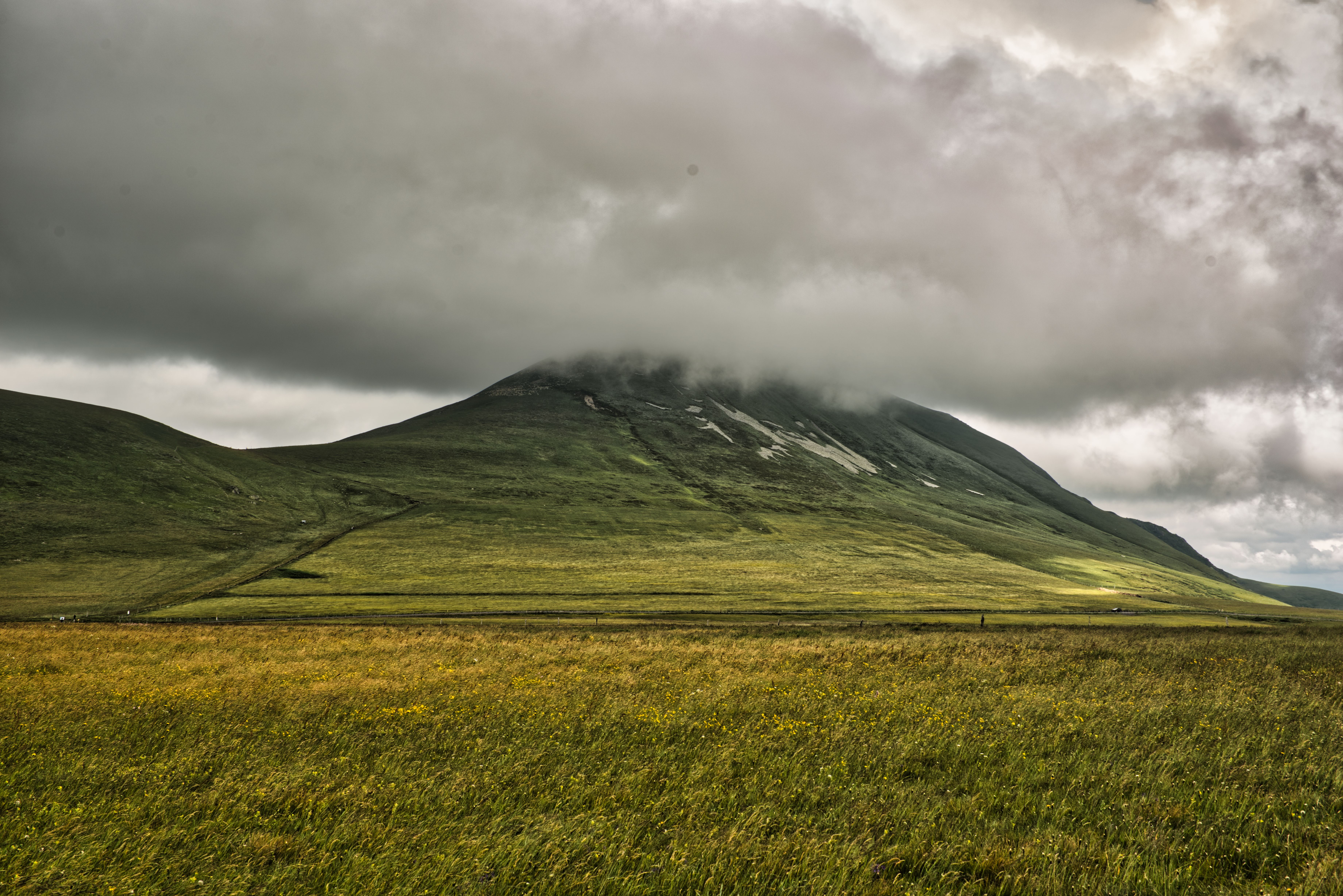 Green Mountain Under White Clouds · Free Stock Photo
