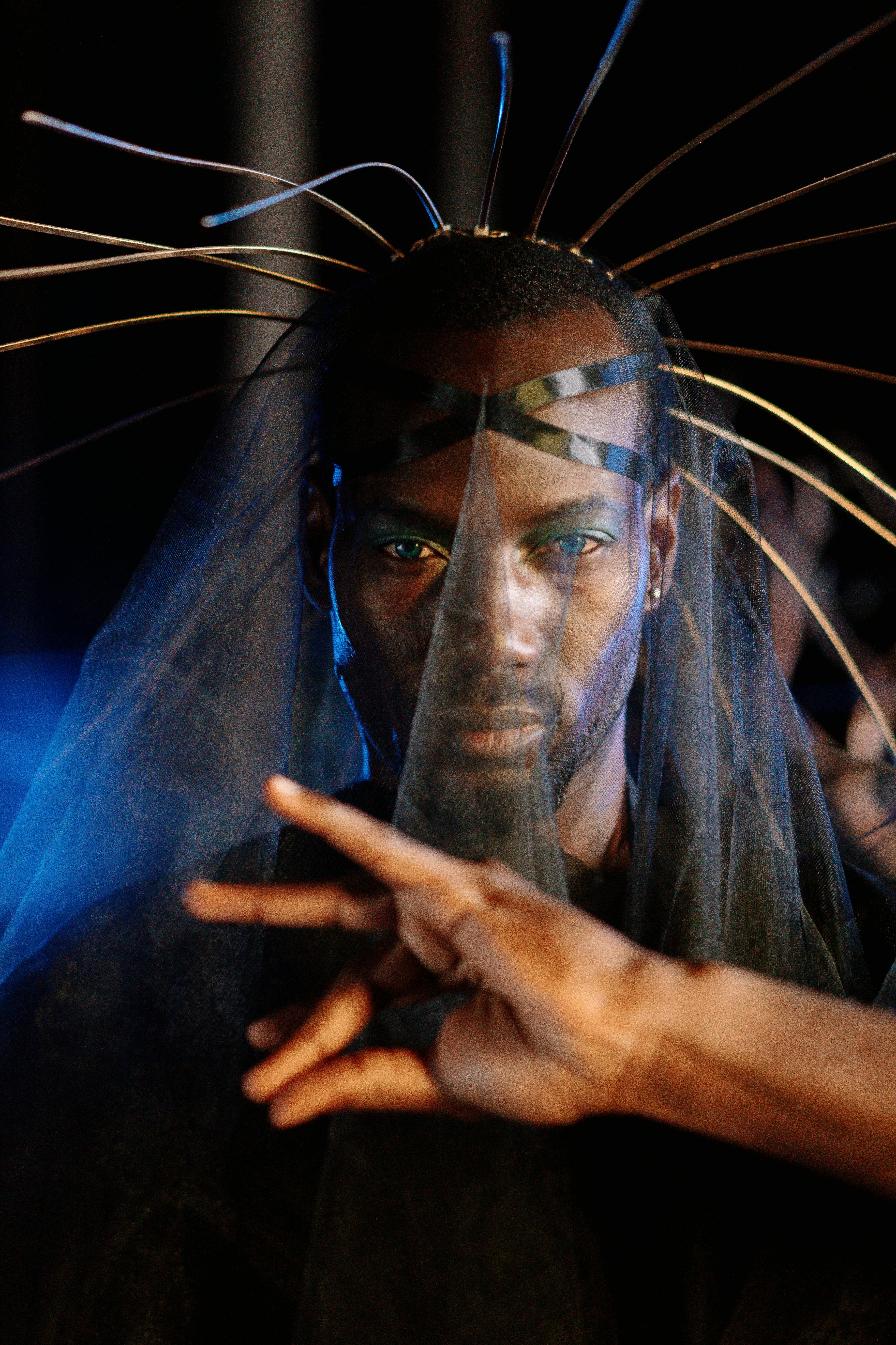 A Man Wearing Veil Seriously Looking at the Camera · Free Stock Photo