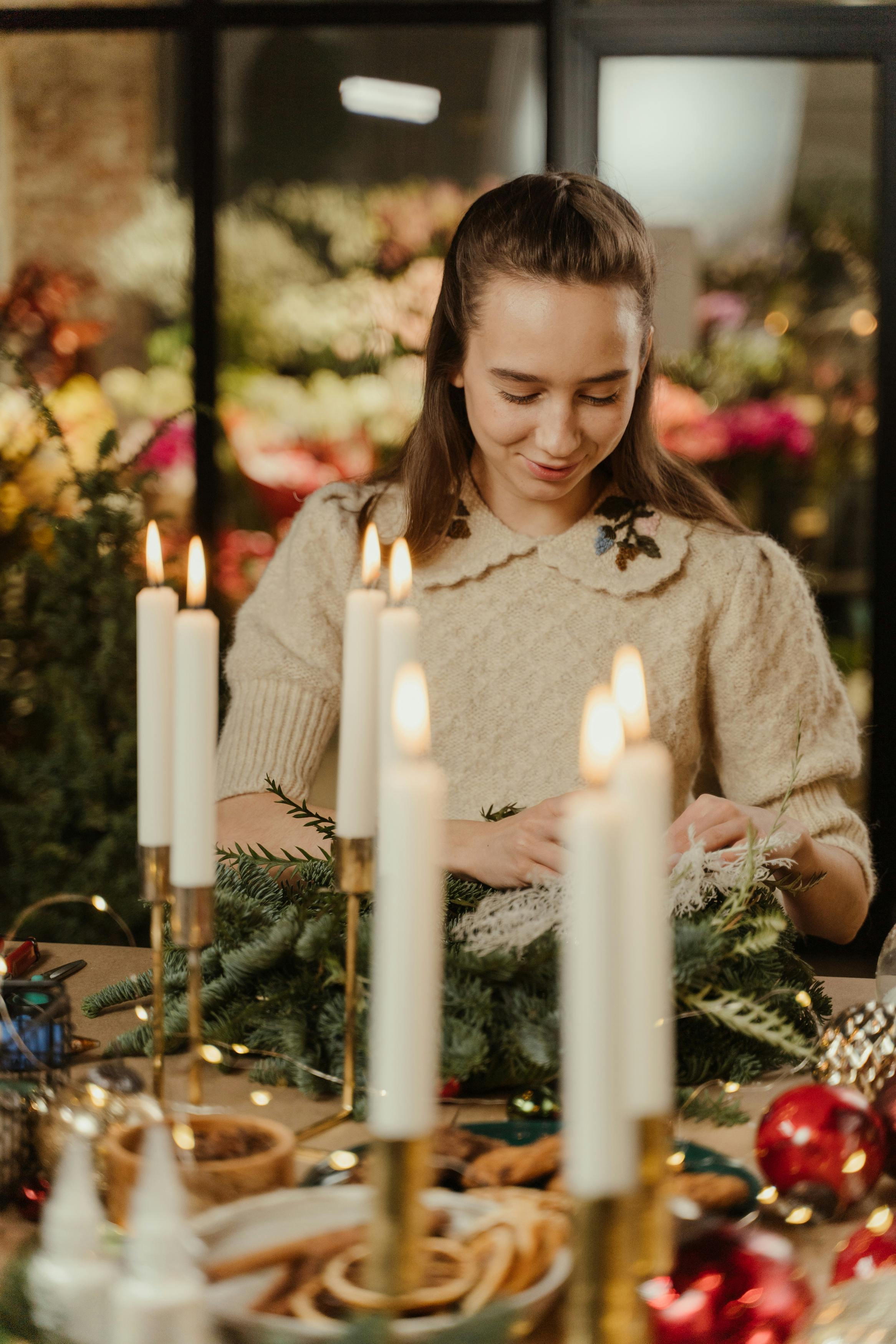 A Woman Standing at the Table · Free Stock Photo