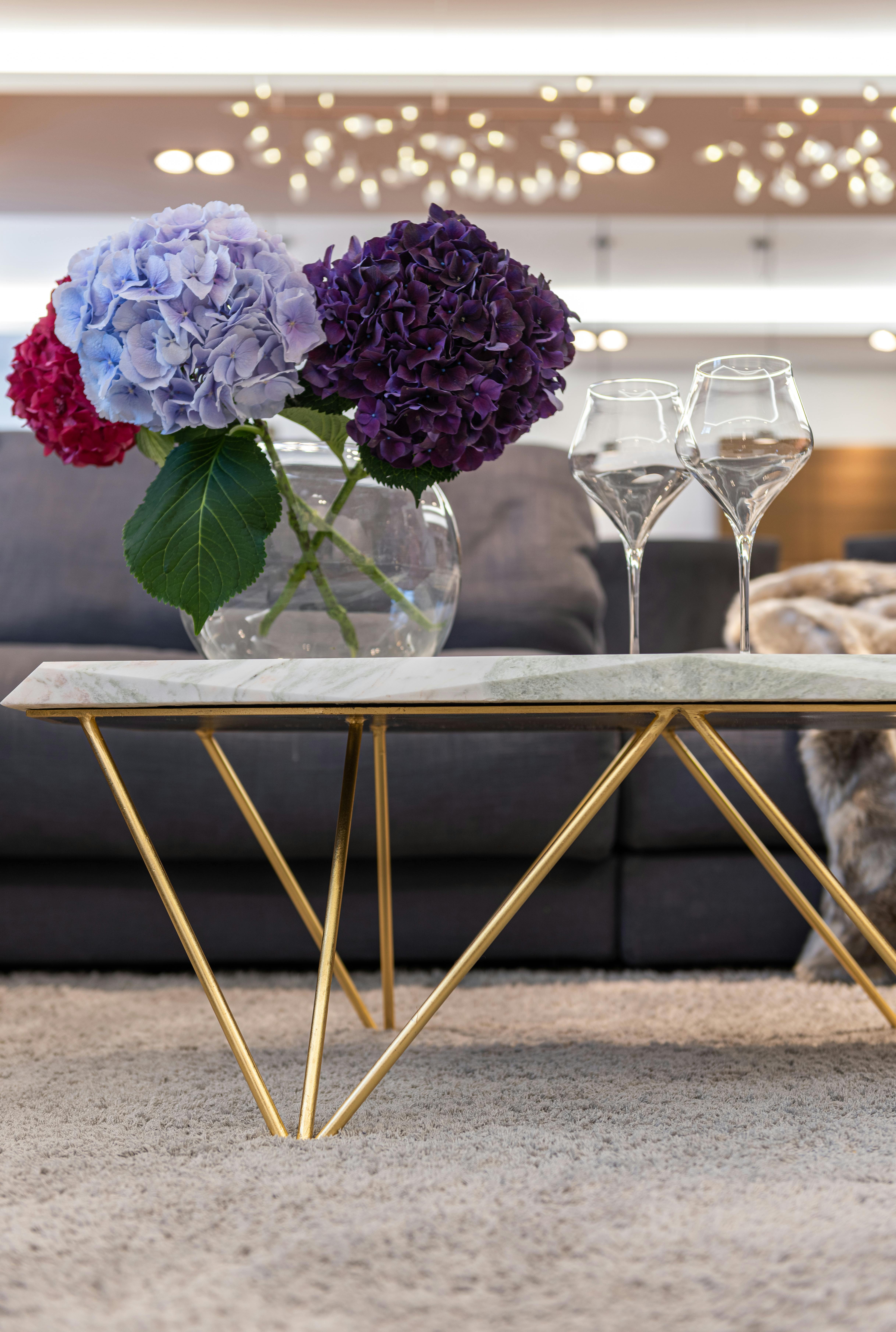 Vase with flowers on table · Free Stock Photo