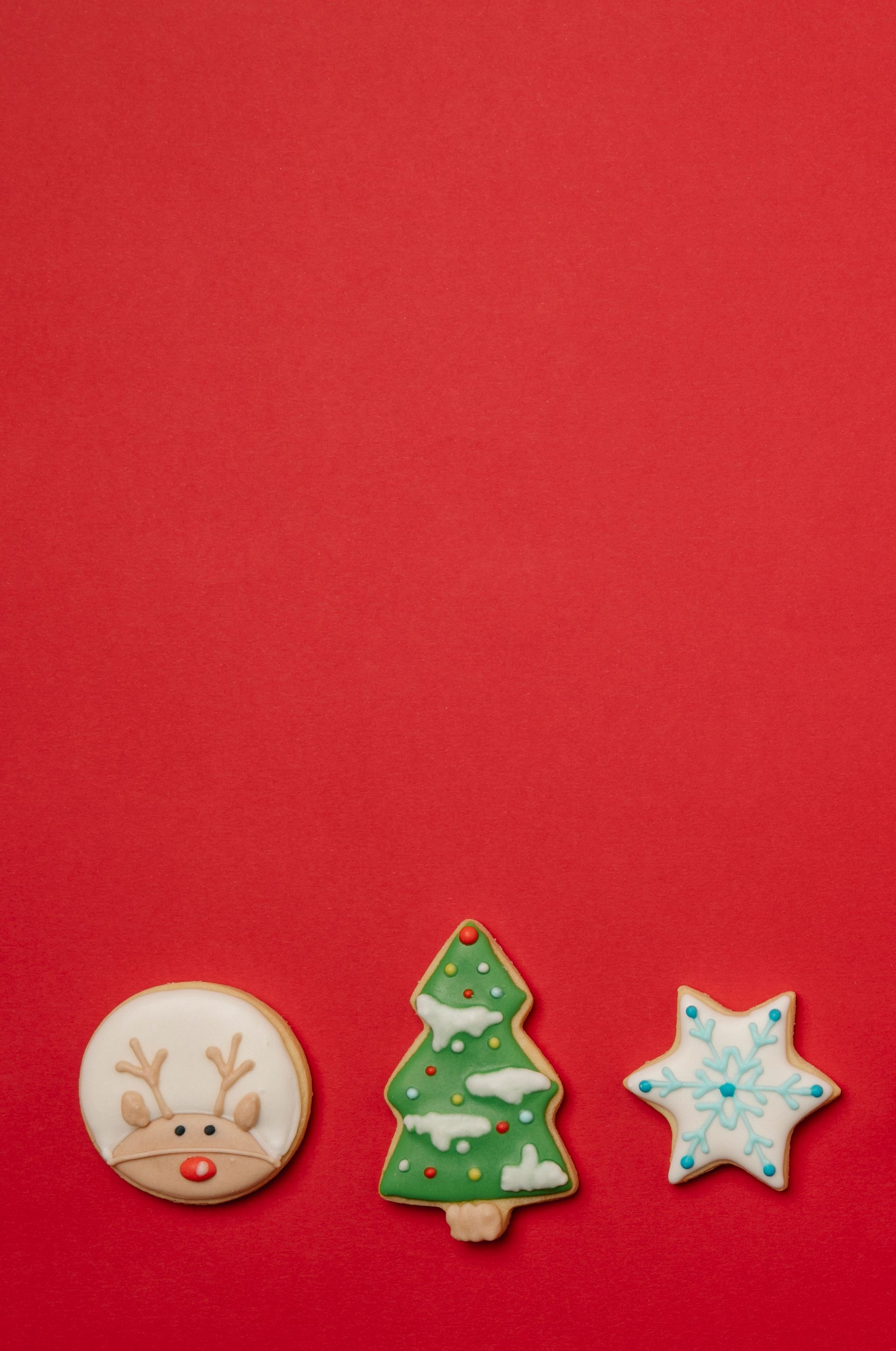Traditional Christmas biscuits decorated with icing · Free Stock Photo