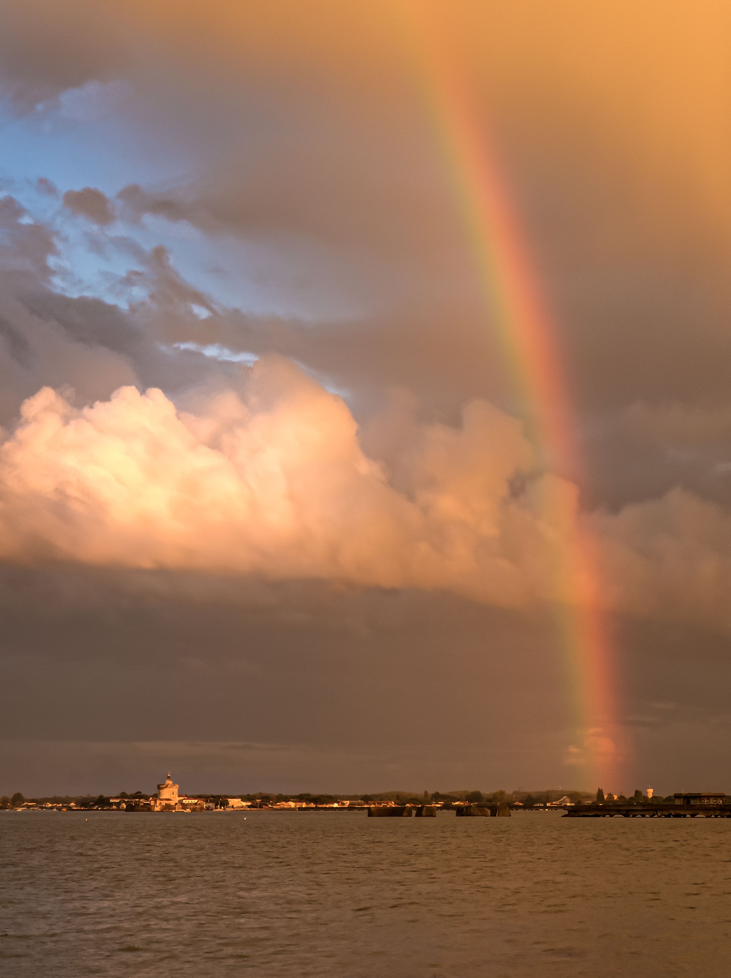 Photograph of a Rainbow on the Sea · Free Stock Photo