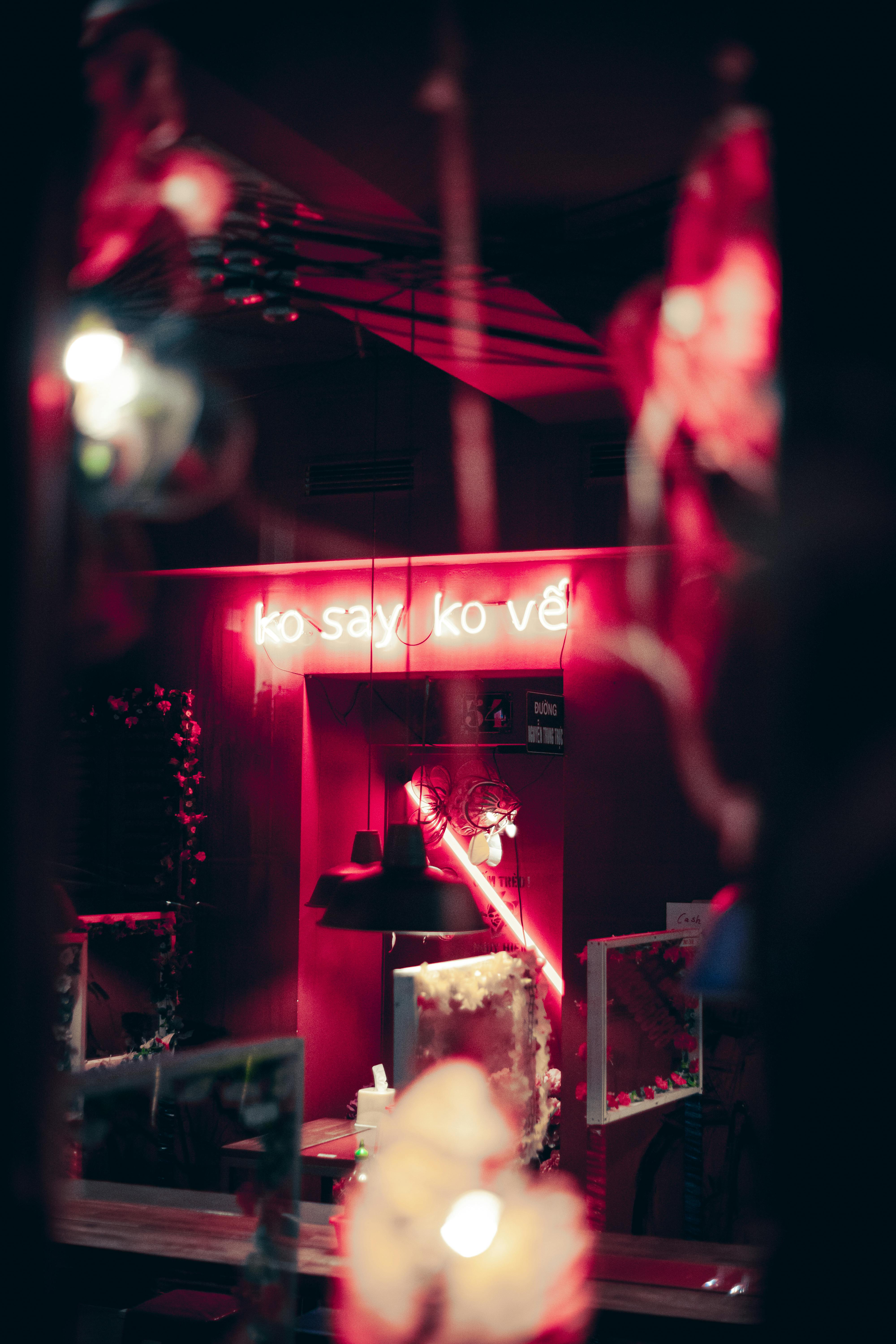 Illuminated Text Sign During Night Time · Free Stock Photo