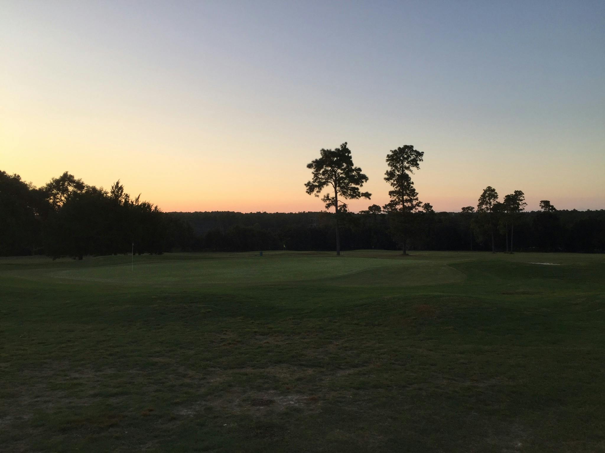 Free stock photo of golf course, sunset