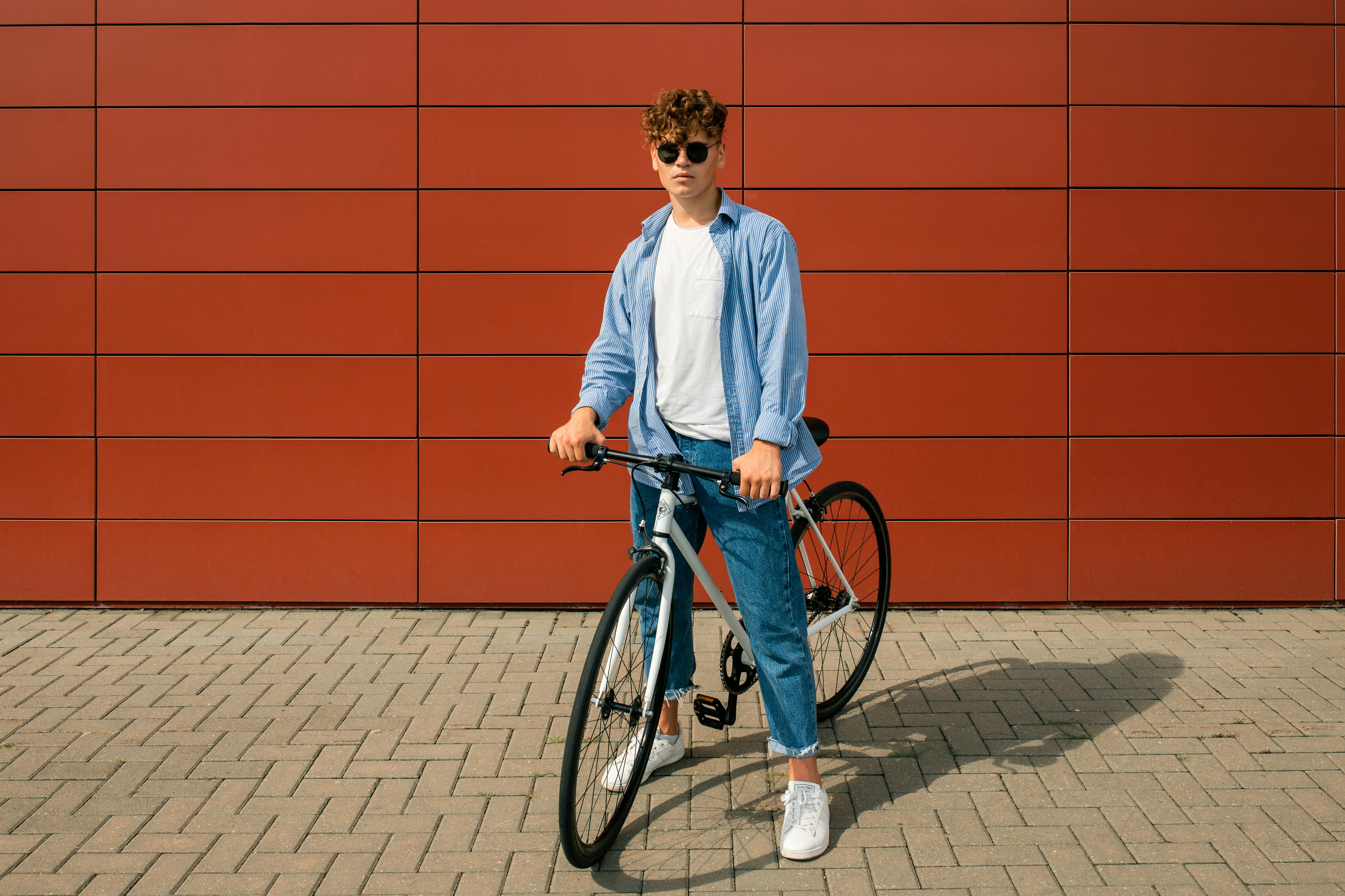 A Man Riding a Bicycle · Free Stock Photo