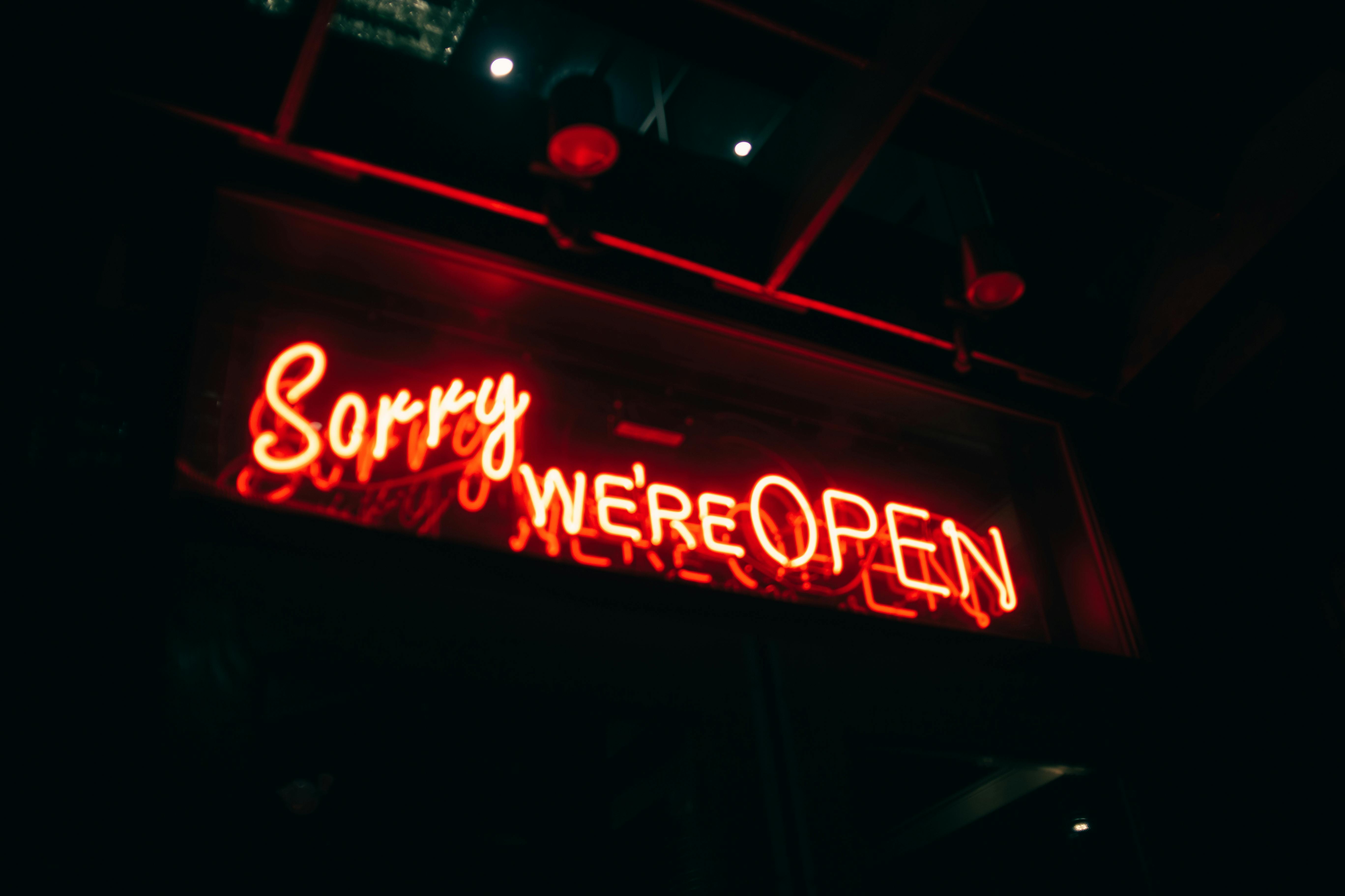 Red Neon Signboard · Free Stock Photo