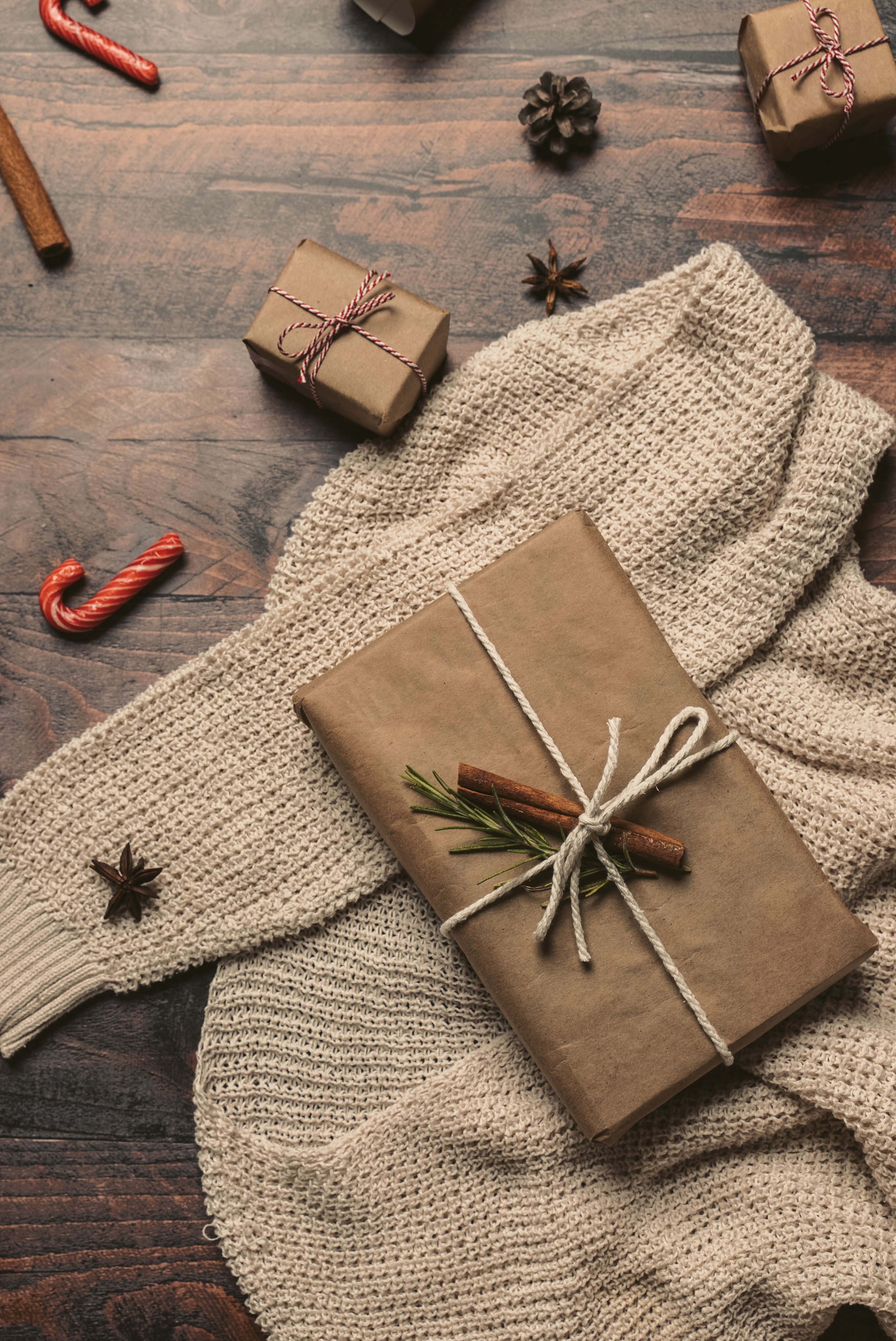 Top View of a Christmas Gift · Free Stock Photo