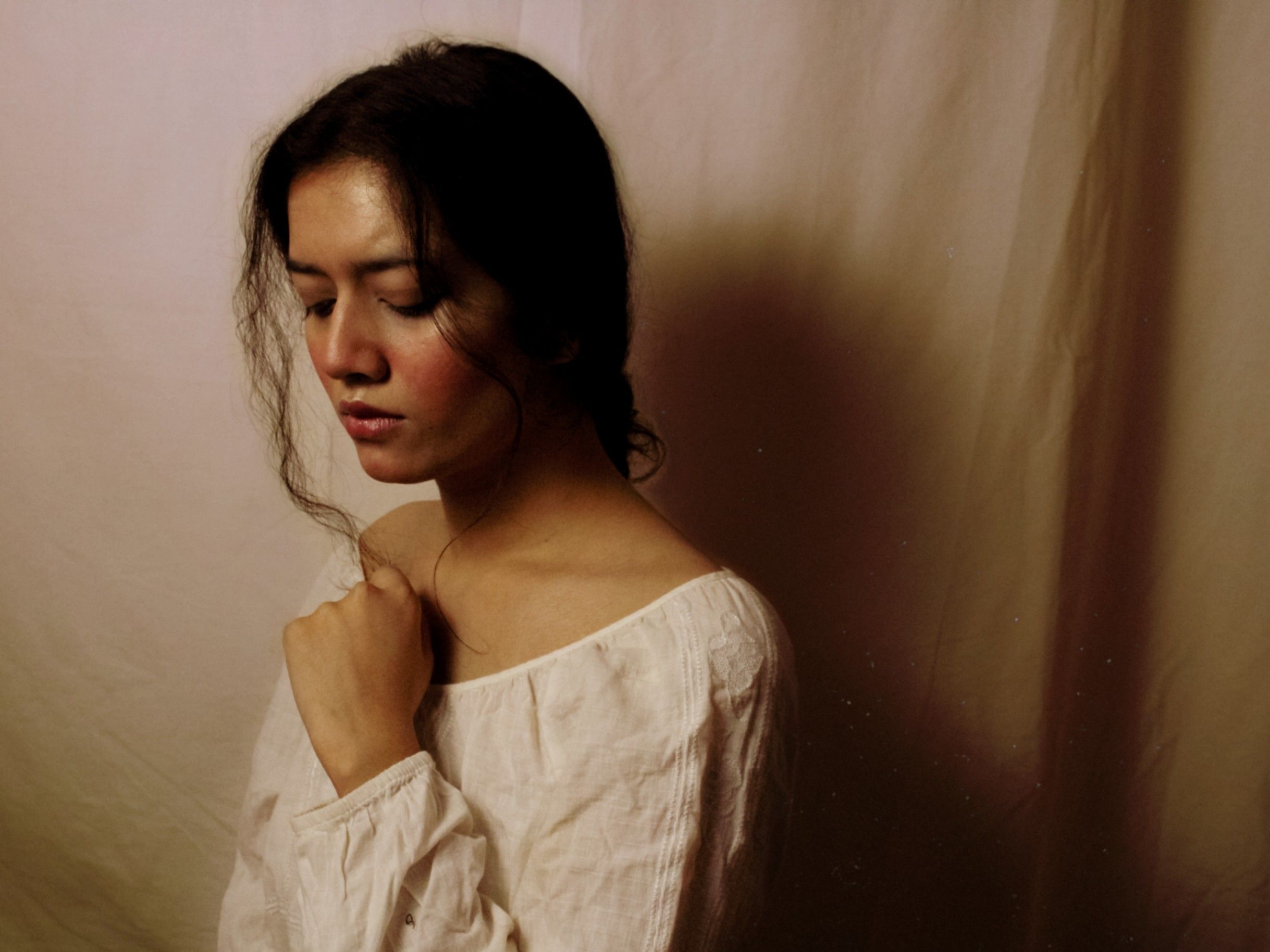 Woman Looking Down