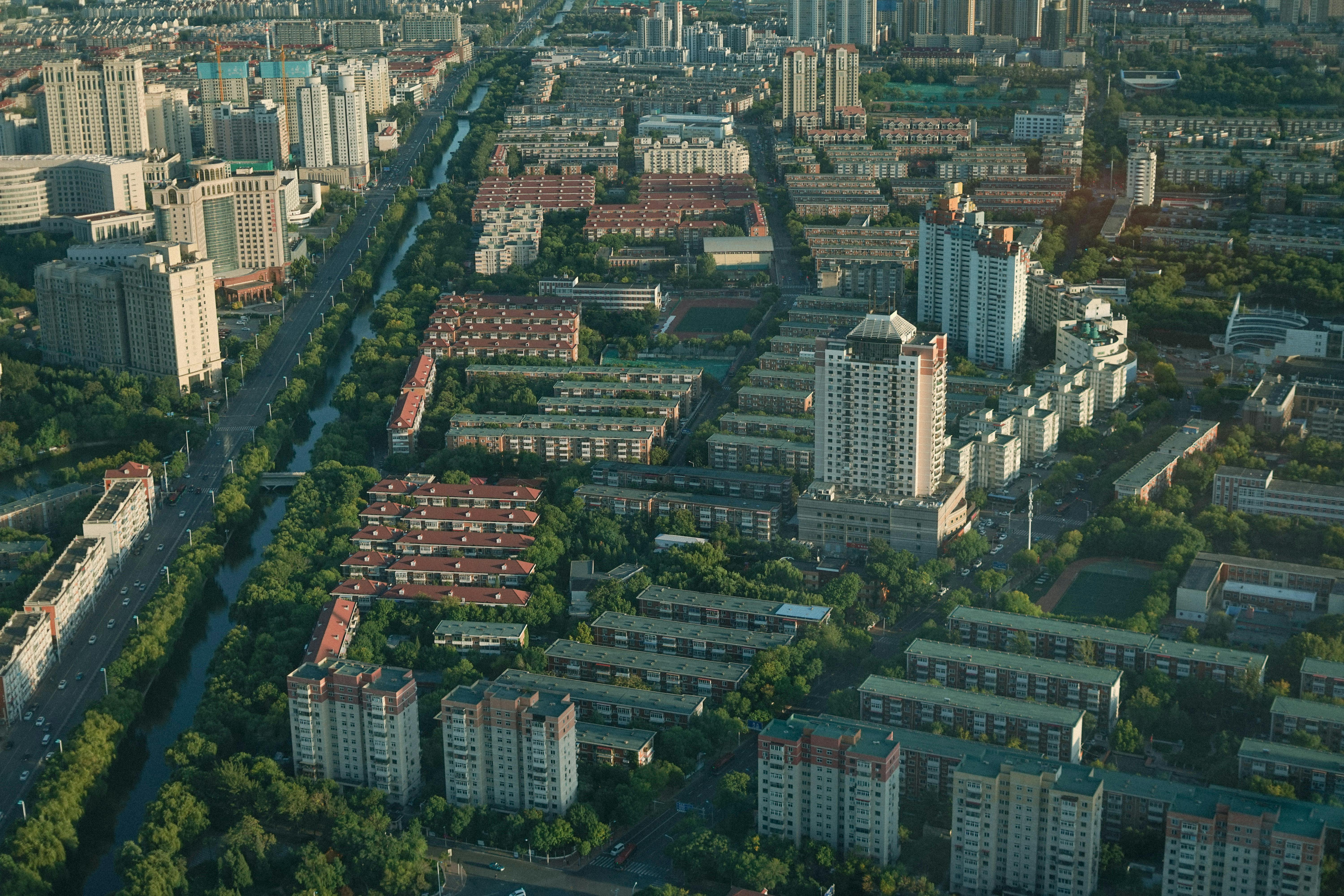 Aerial View of a City · Free Stock Photo