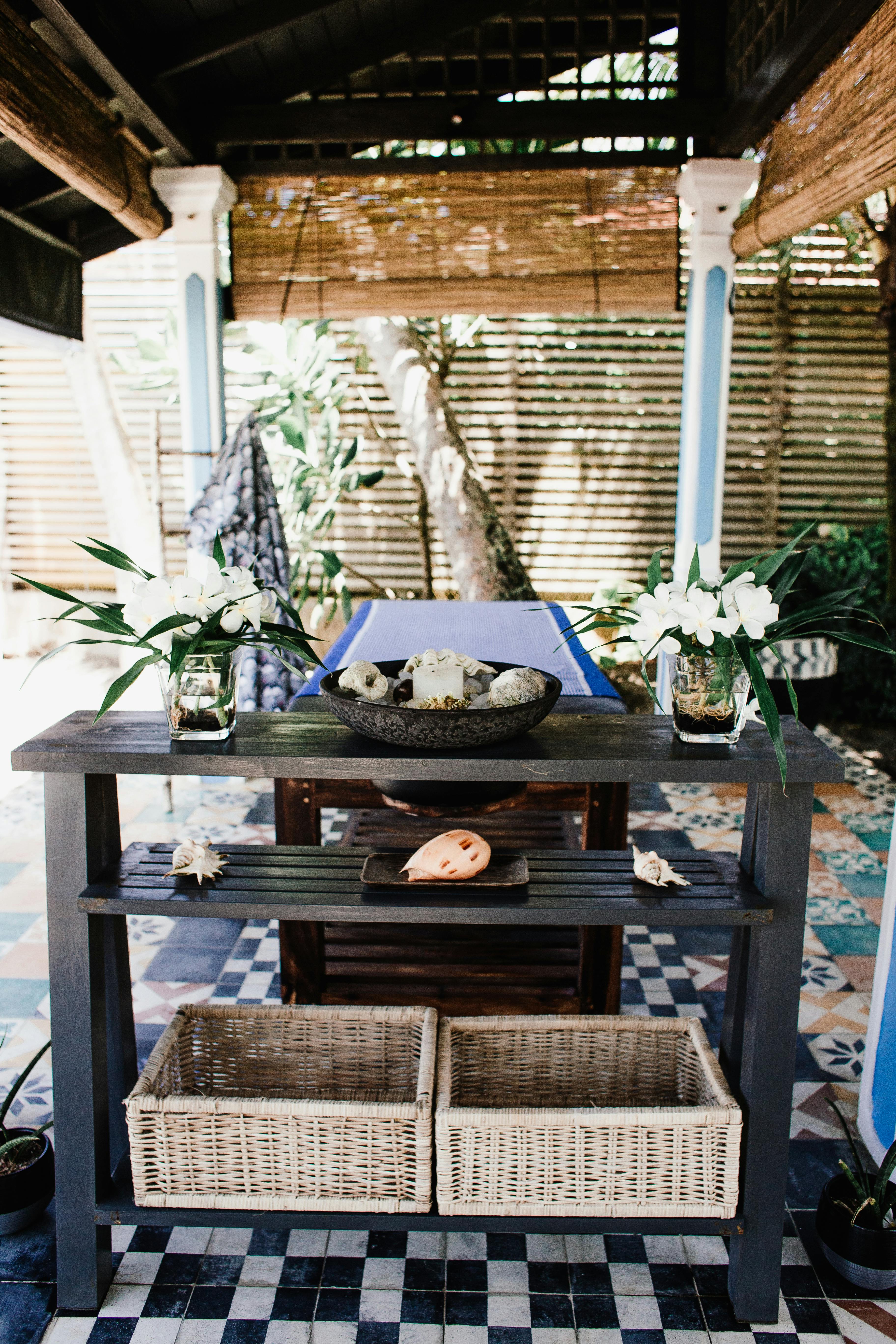 Massage Table Set in a Gazebo · Free Stock Photo