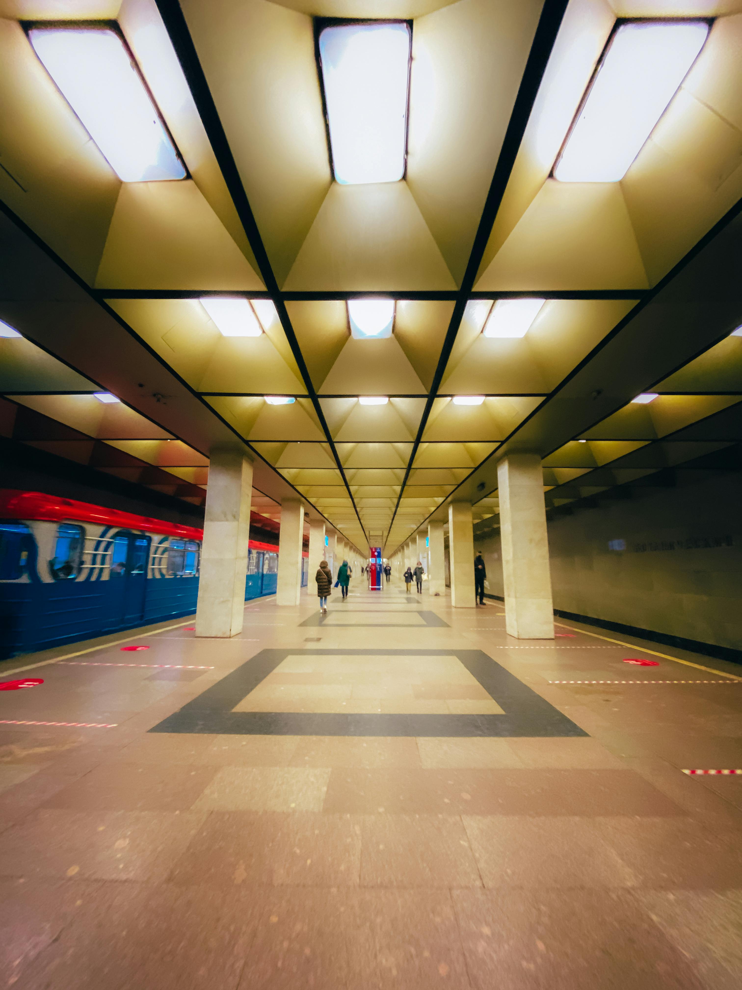 Underground hallway of subway station · Free Stock Photo
