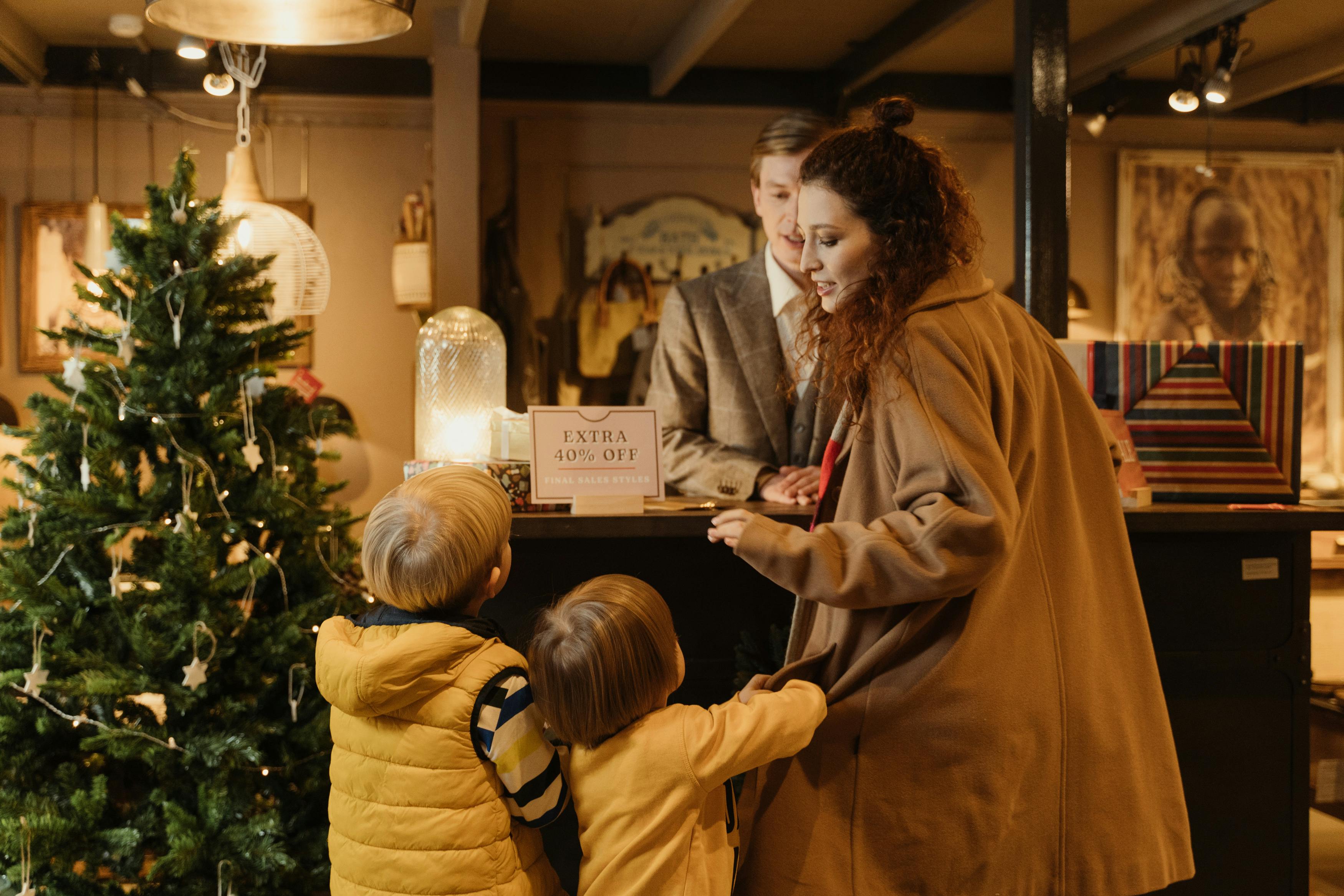 A Family Inside a Store · Free Stock Photo