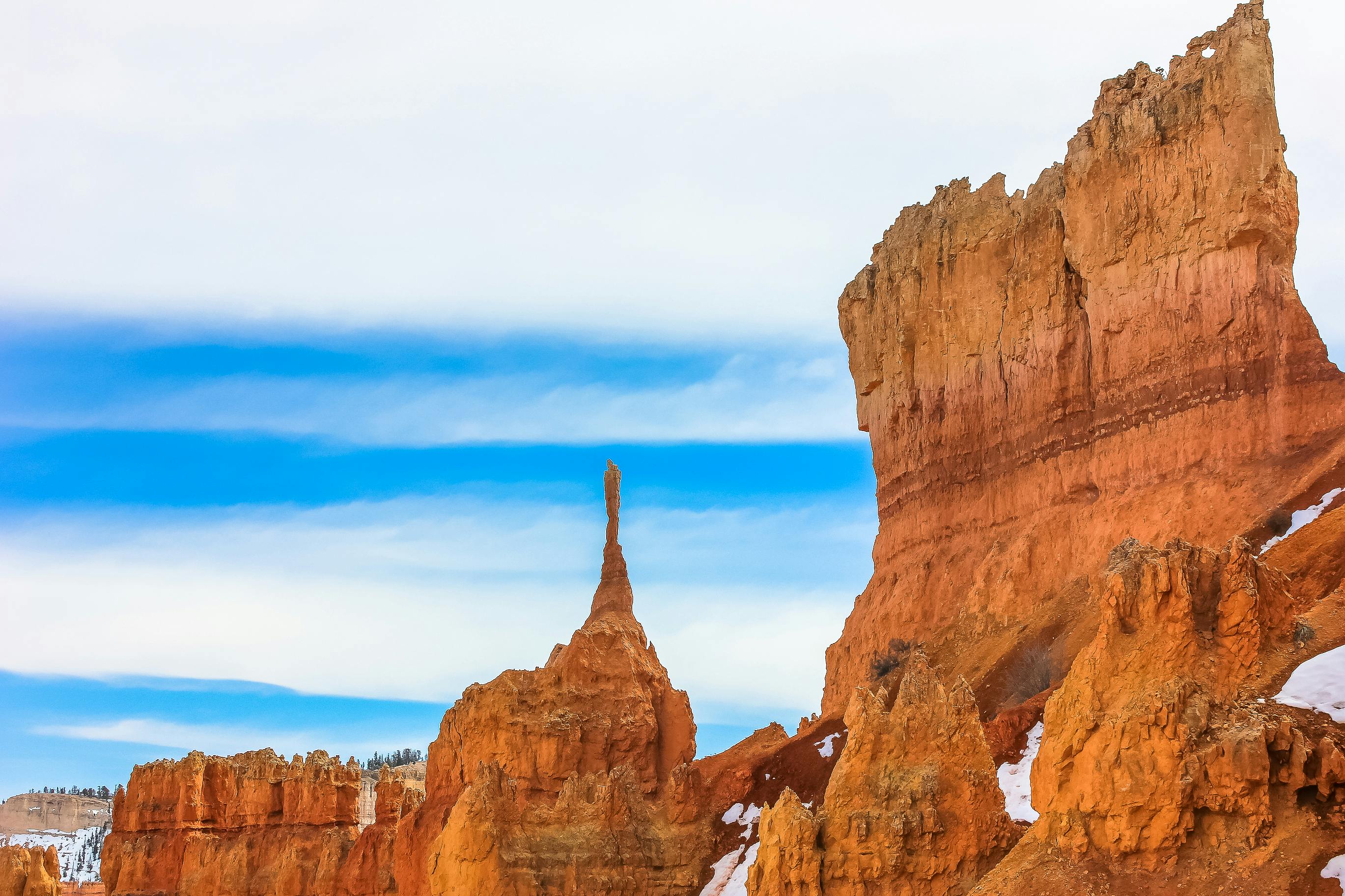Snow over Rock Formations · Free Stock Photo