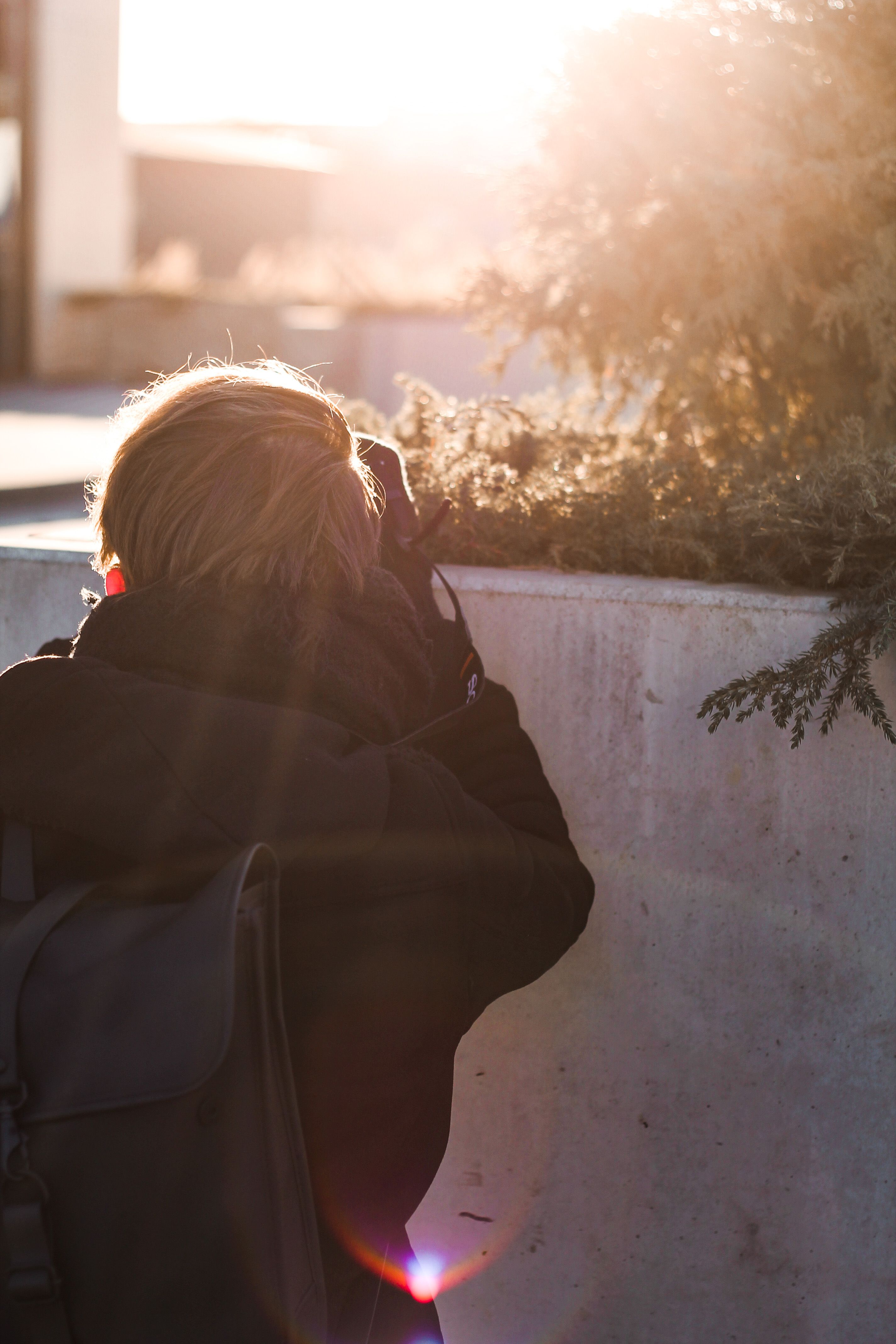 Anonymous person standing on street · Free Stock Photo