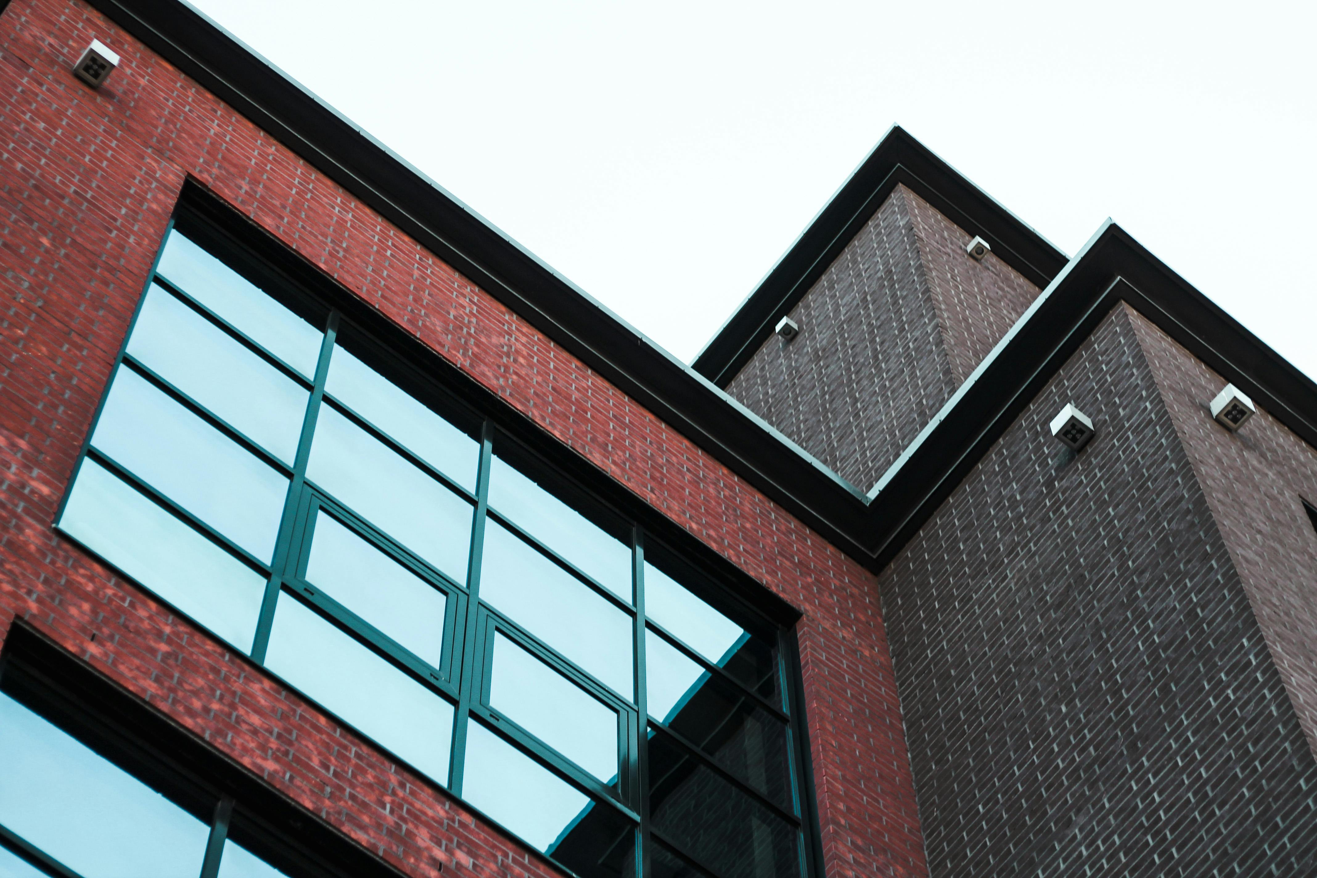 Part of modern building with windows · Free Stock Photo