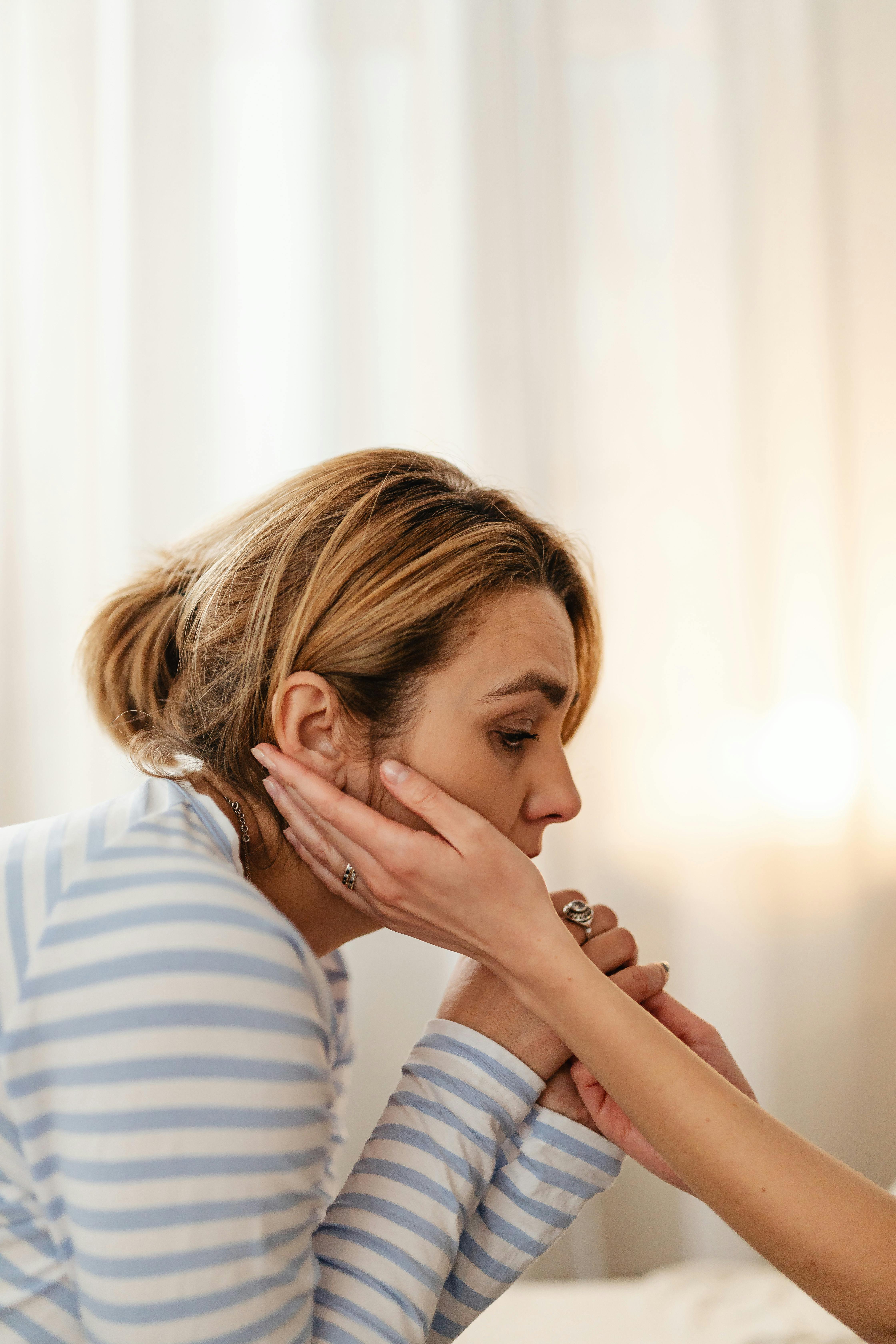 Hand on Woman Face · Free Stock Photo