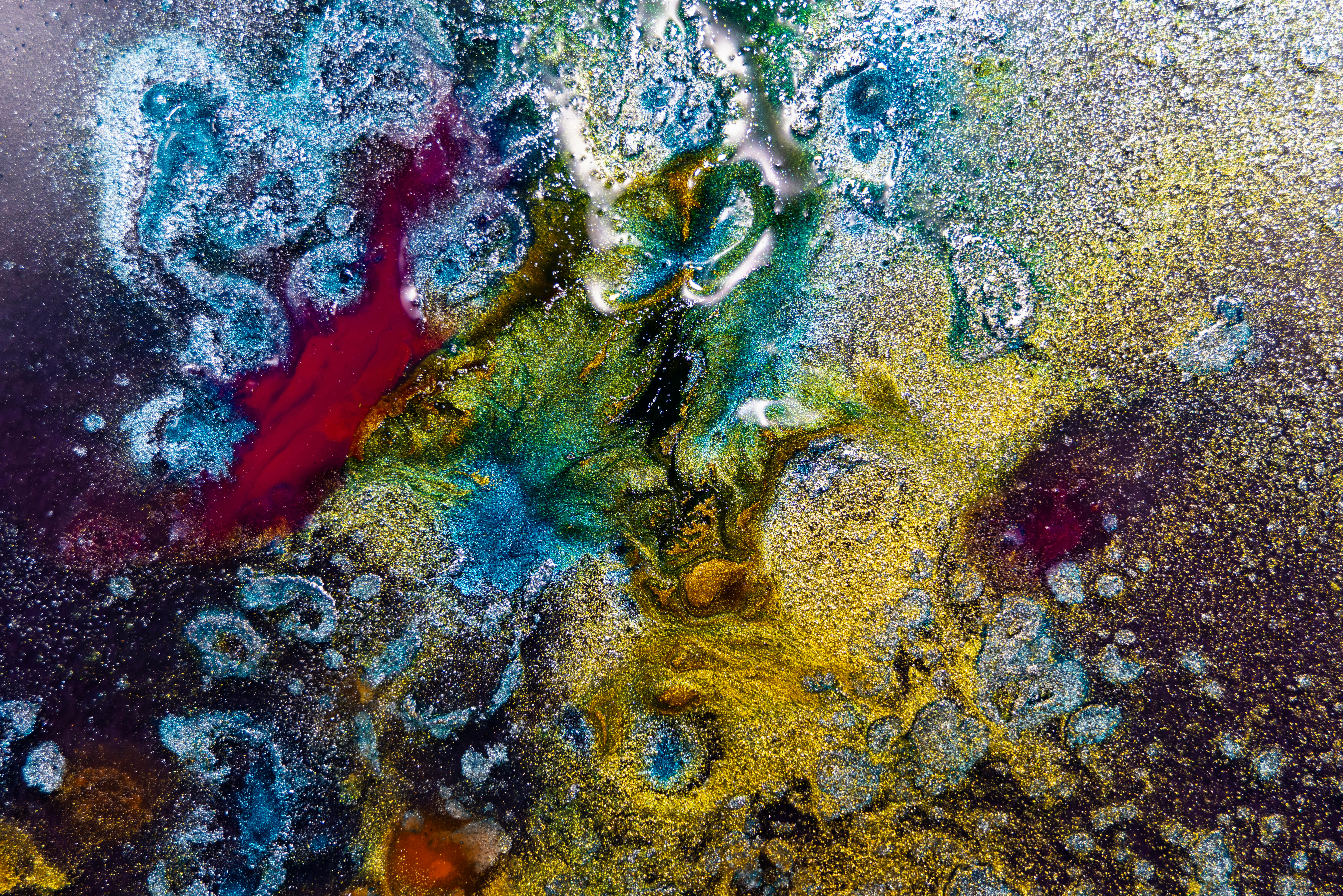 Abstract Painting in Close Up Shot · Free Stock Photo