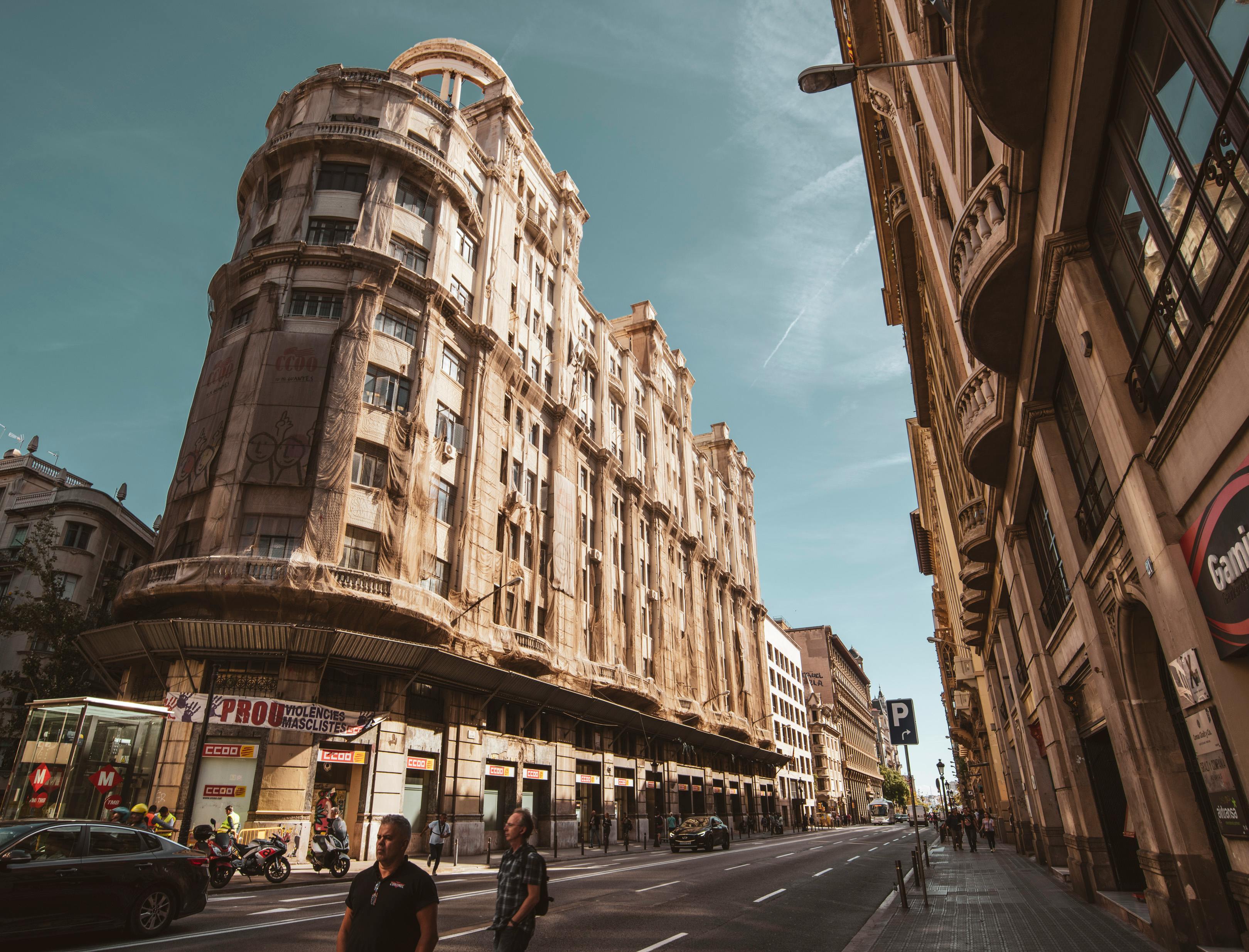 Road Between Buildings · Free Stock Photo