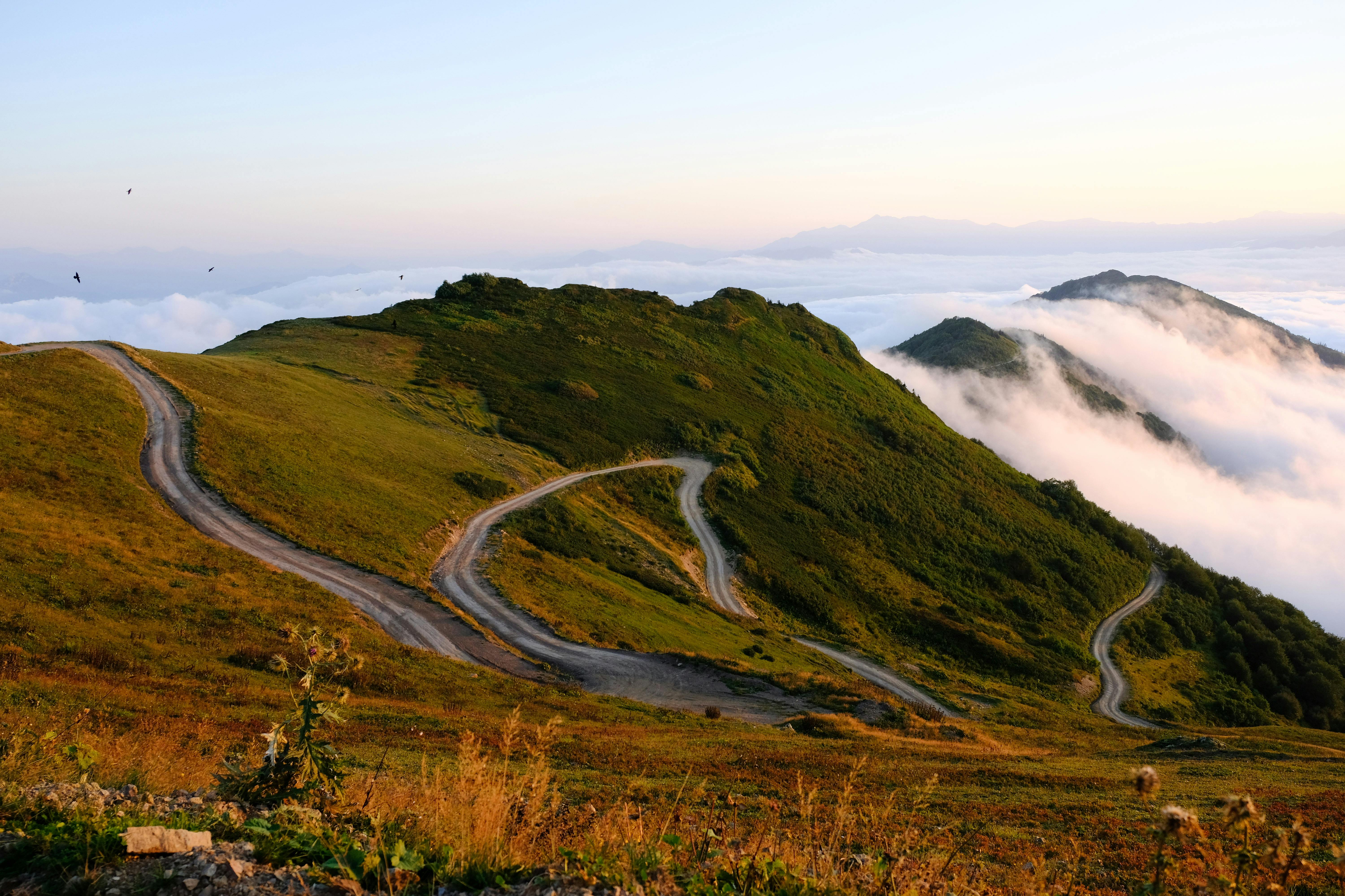 A Winding Road on a Mountain · Free Stock Photo