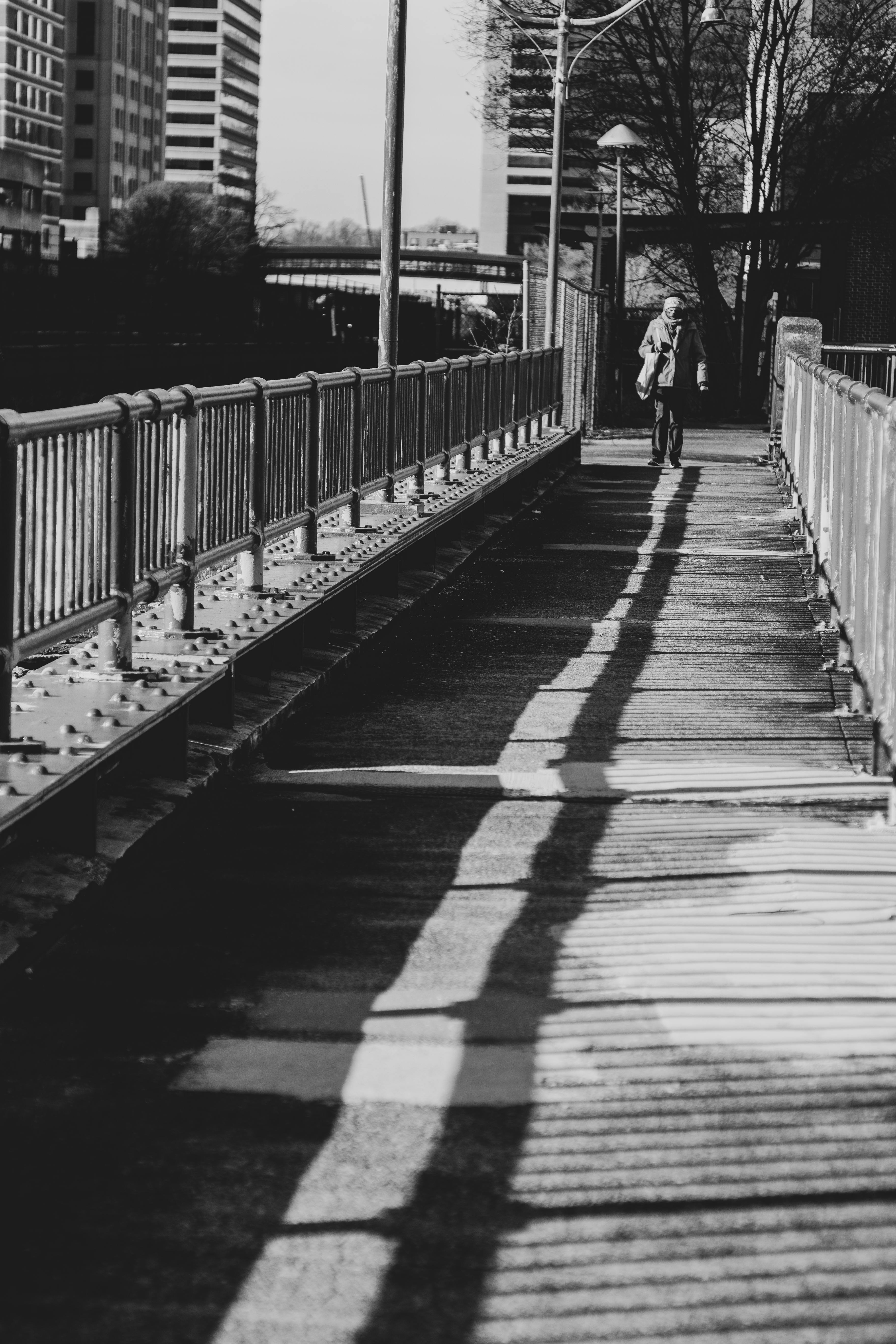Grayscale Photo of People Walking · Free Stock Photo