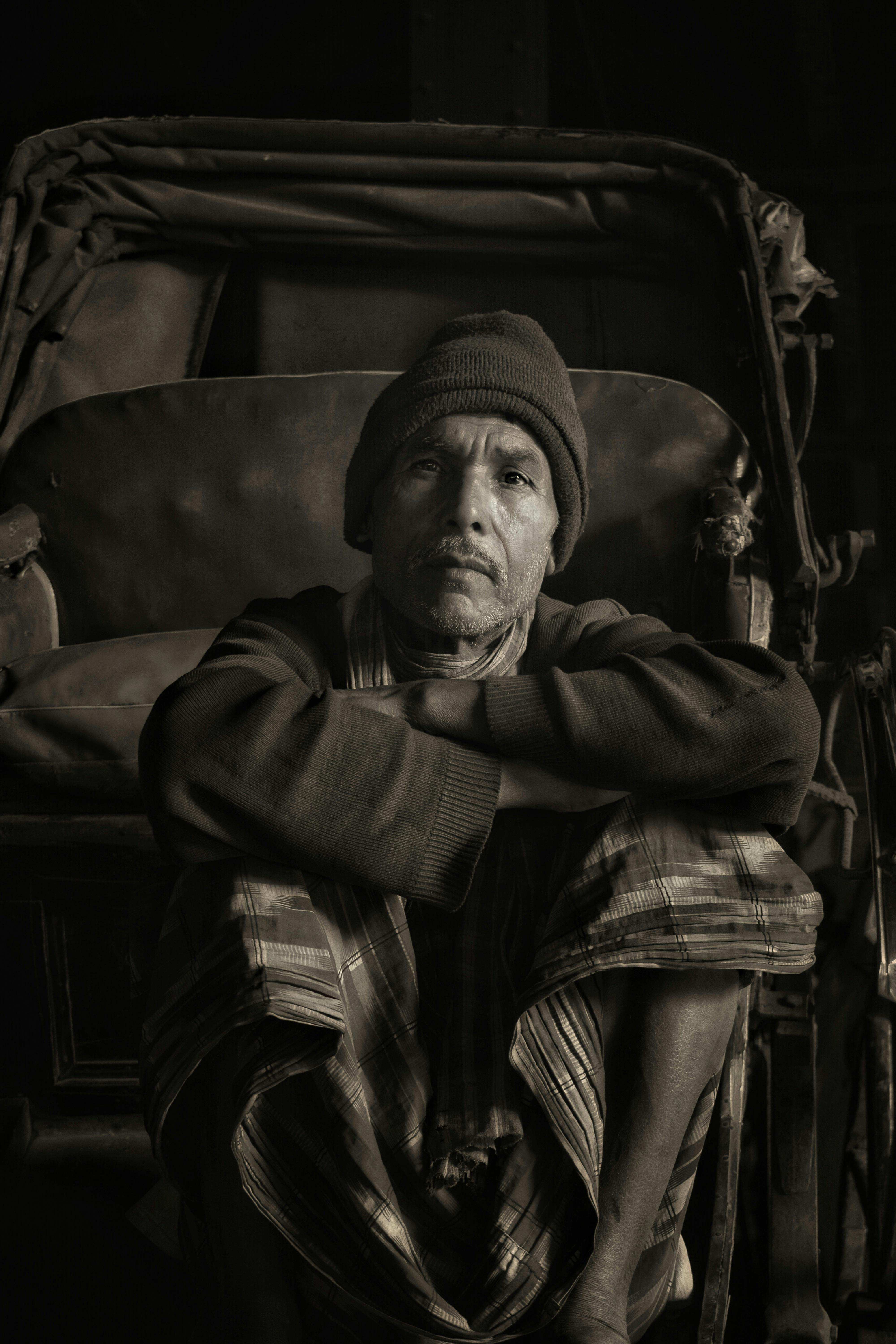 Portrait of a Man Sitting · Free Stock Photo