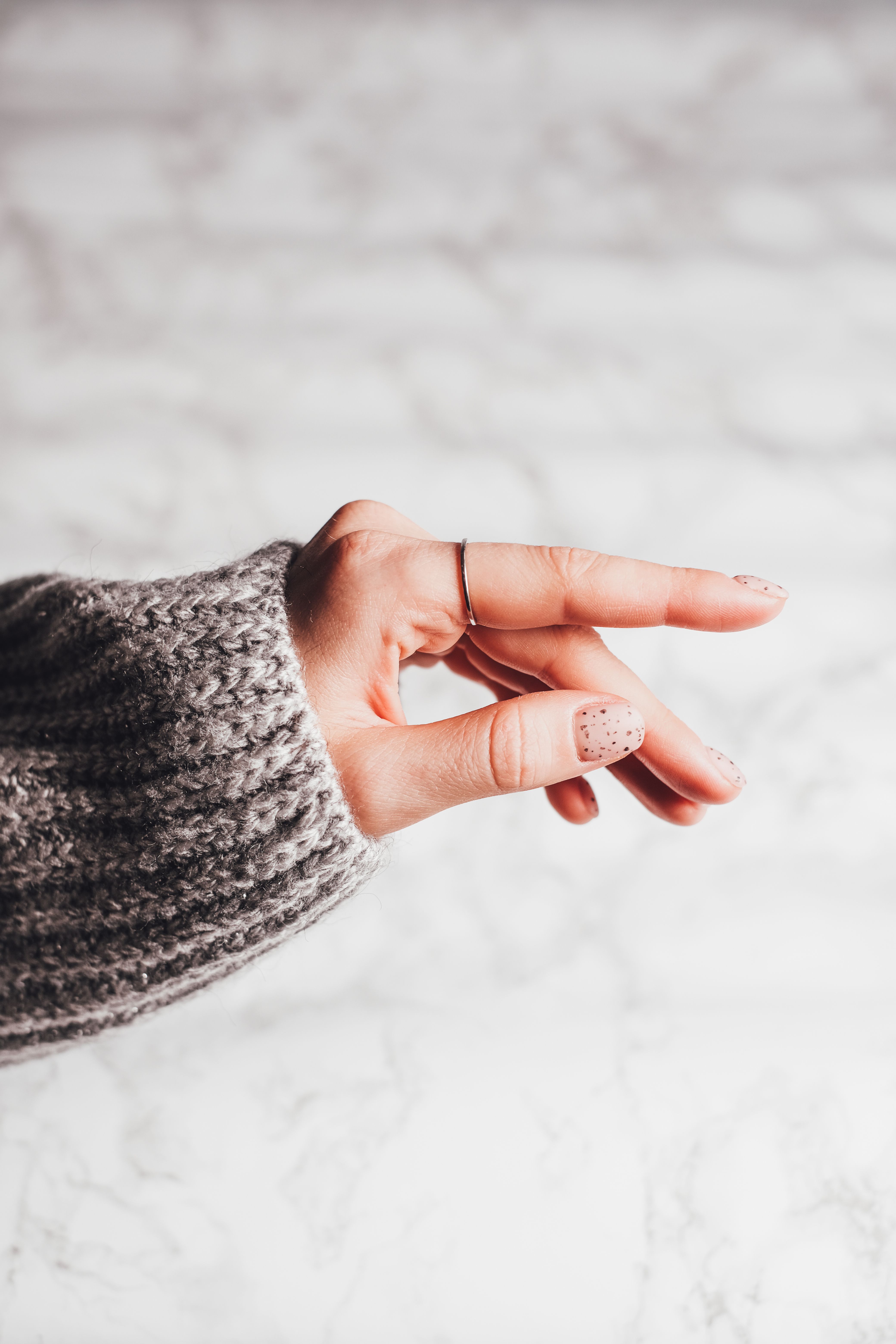 Beautiful Hand with Silver Ring · Free Stock Photo