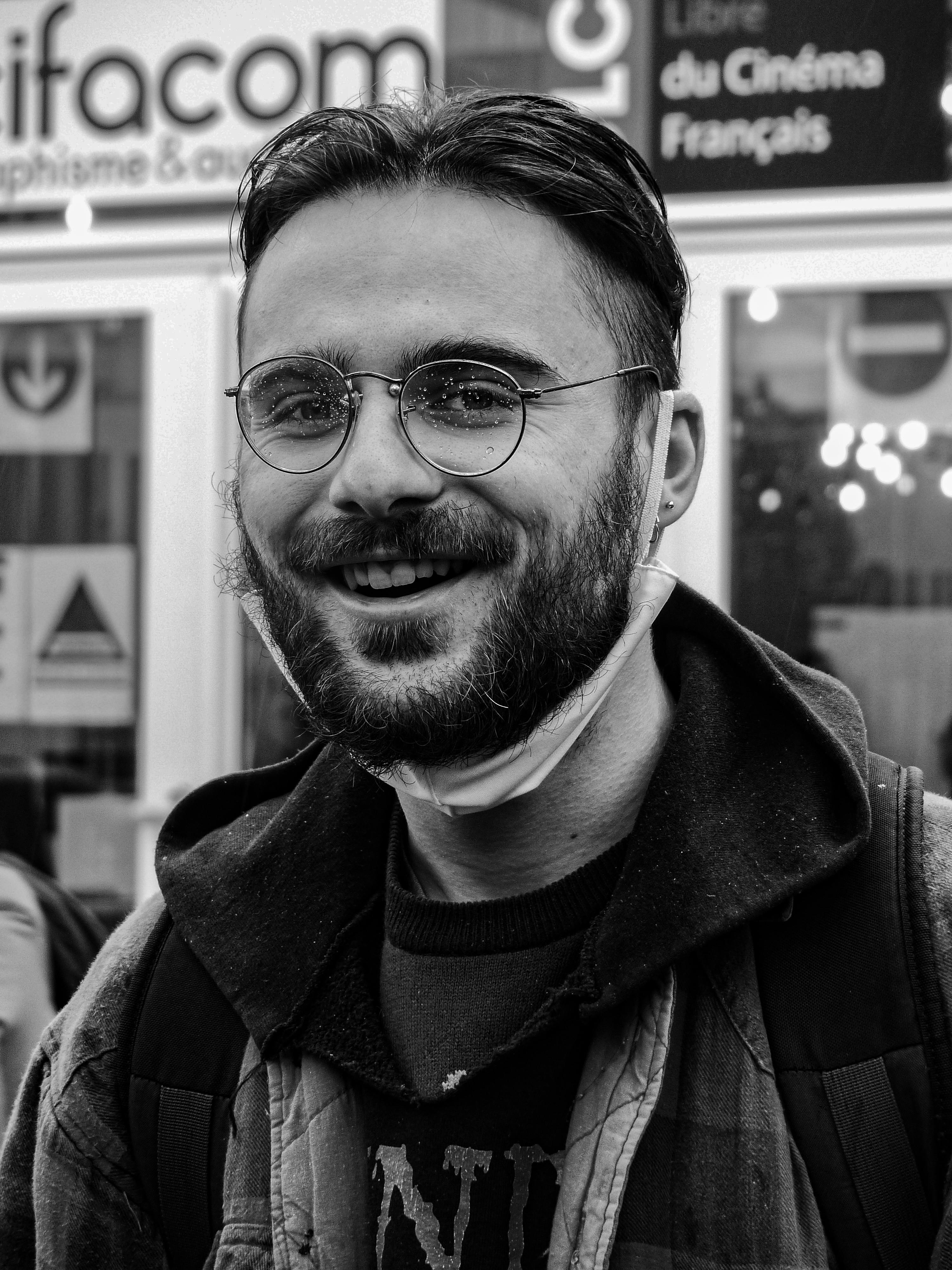 Grayscale Photo of a Man · Free Stock Photo