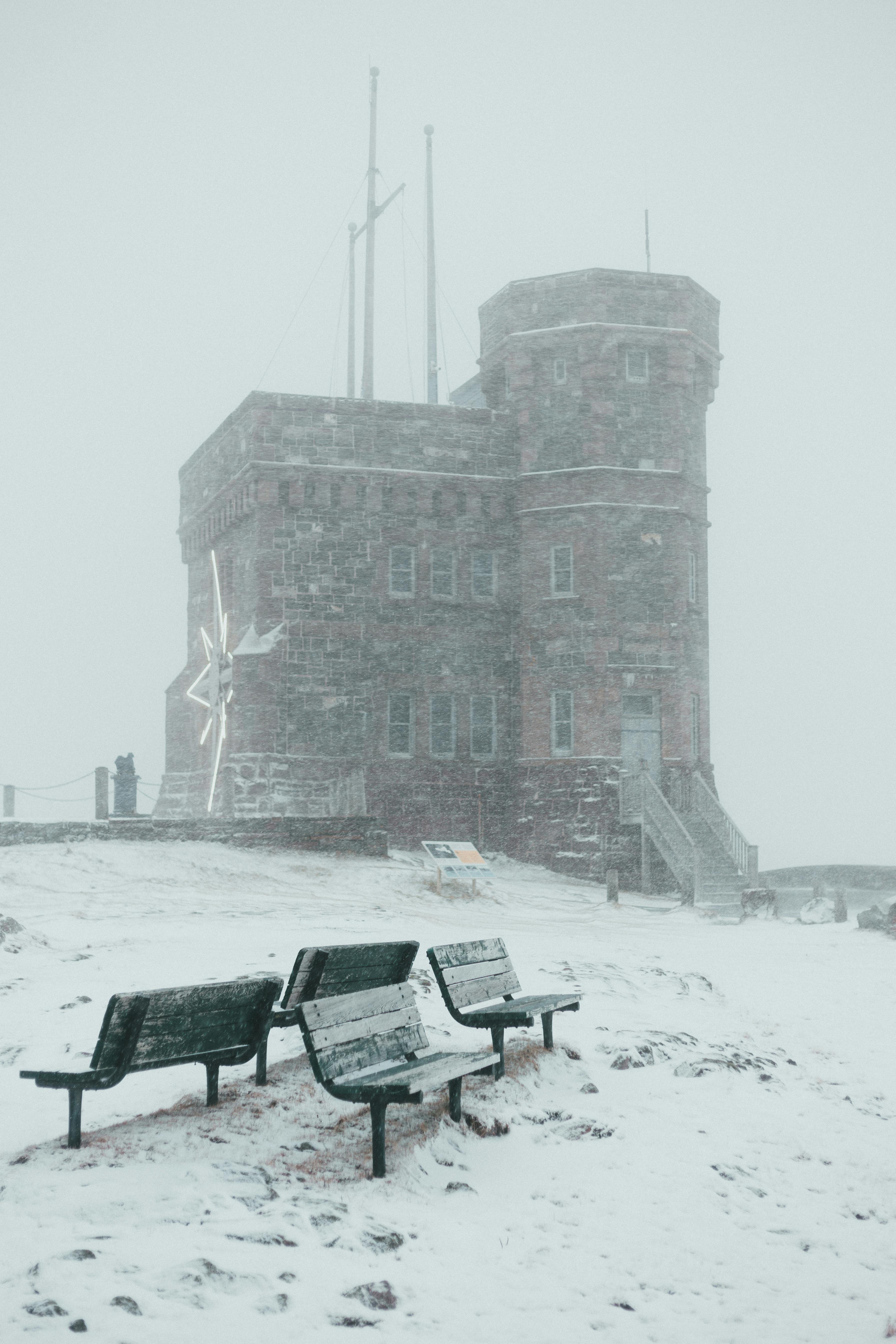 Benches in Front of Cabot Tower on Signal Hill, Canada · Free Stock Photo