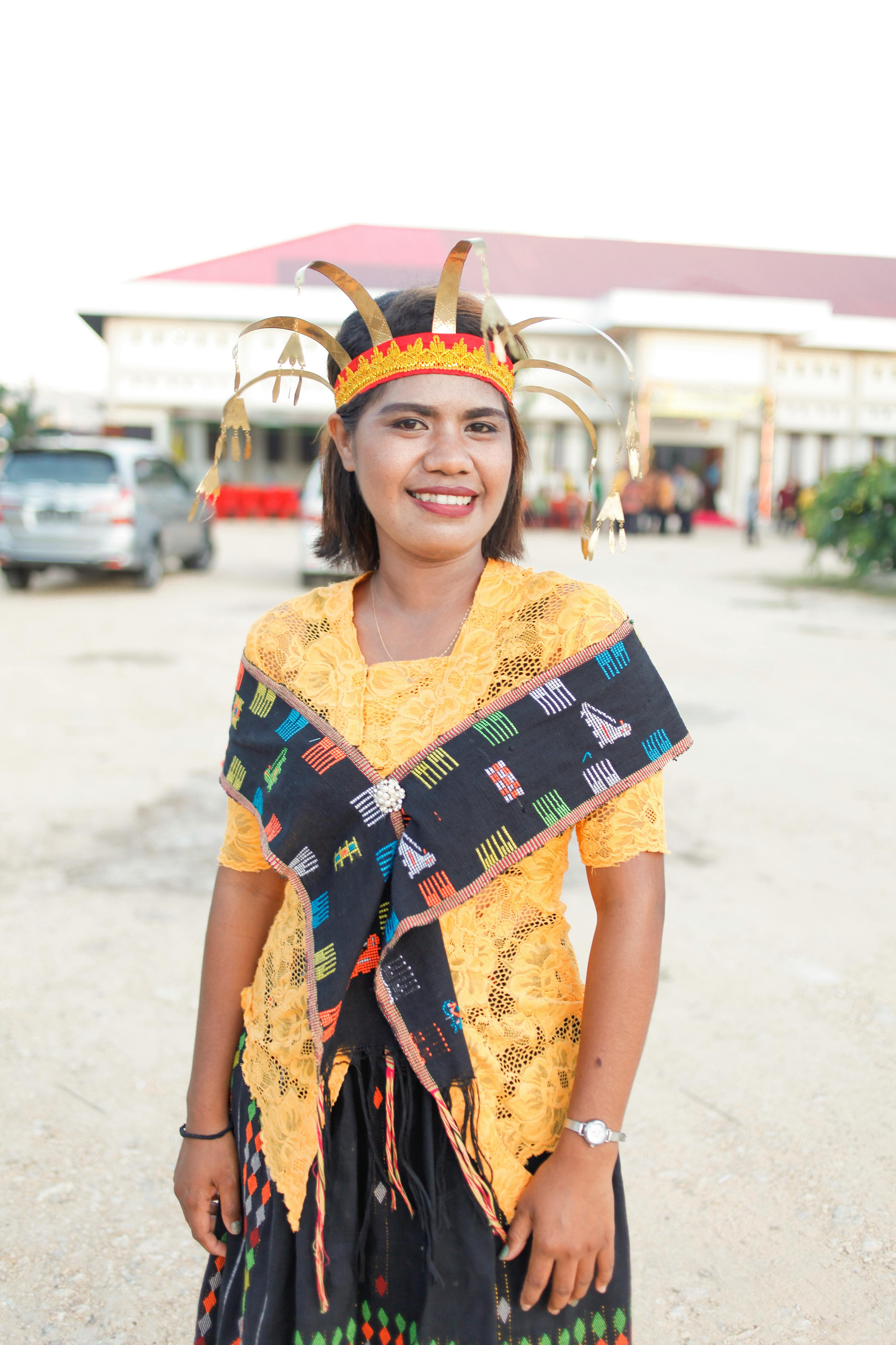 Woman in traditional Clothes Smiling · Free Stock Photo