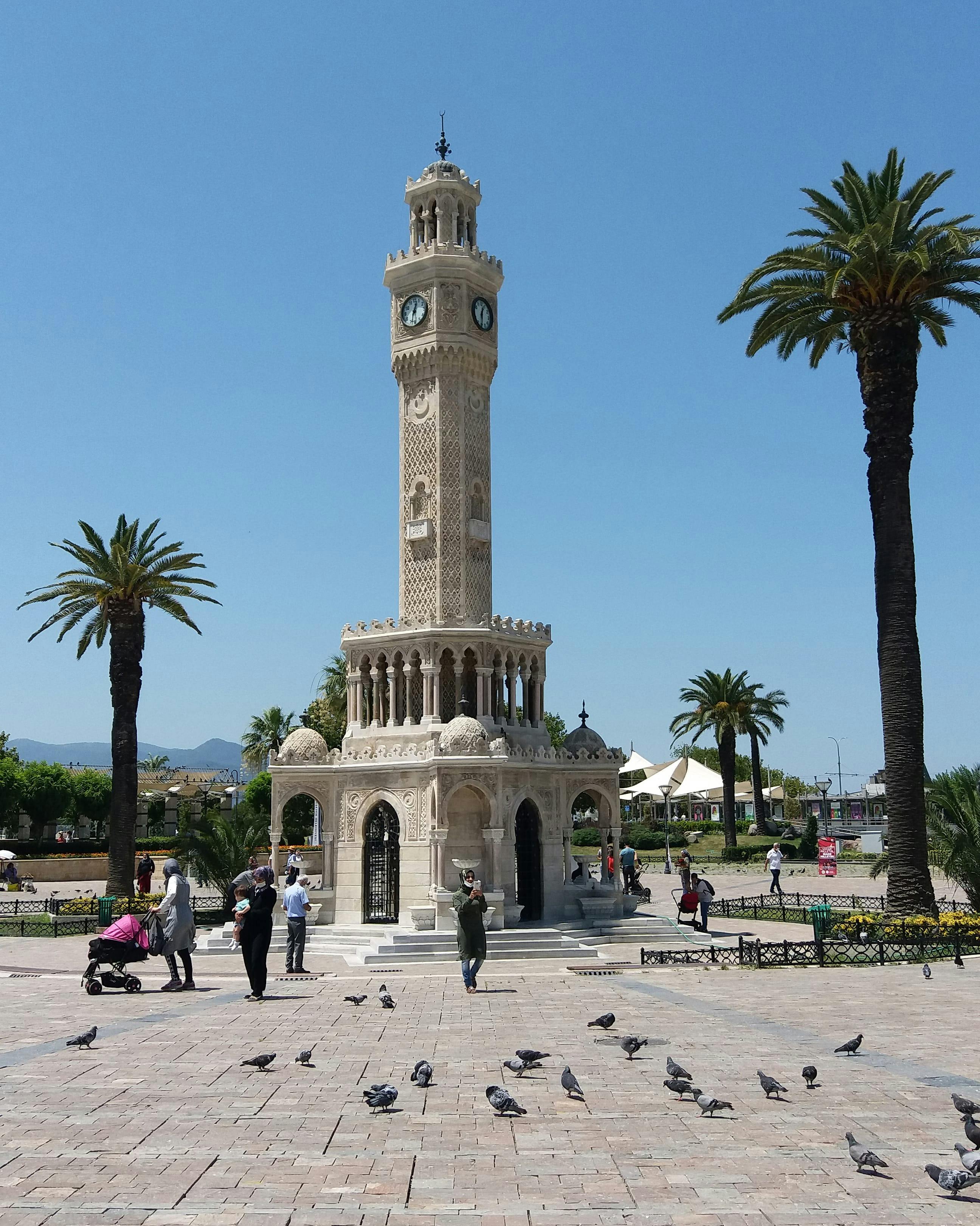 Small Clock Tower in Town Square · Free Stock Photo