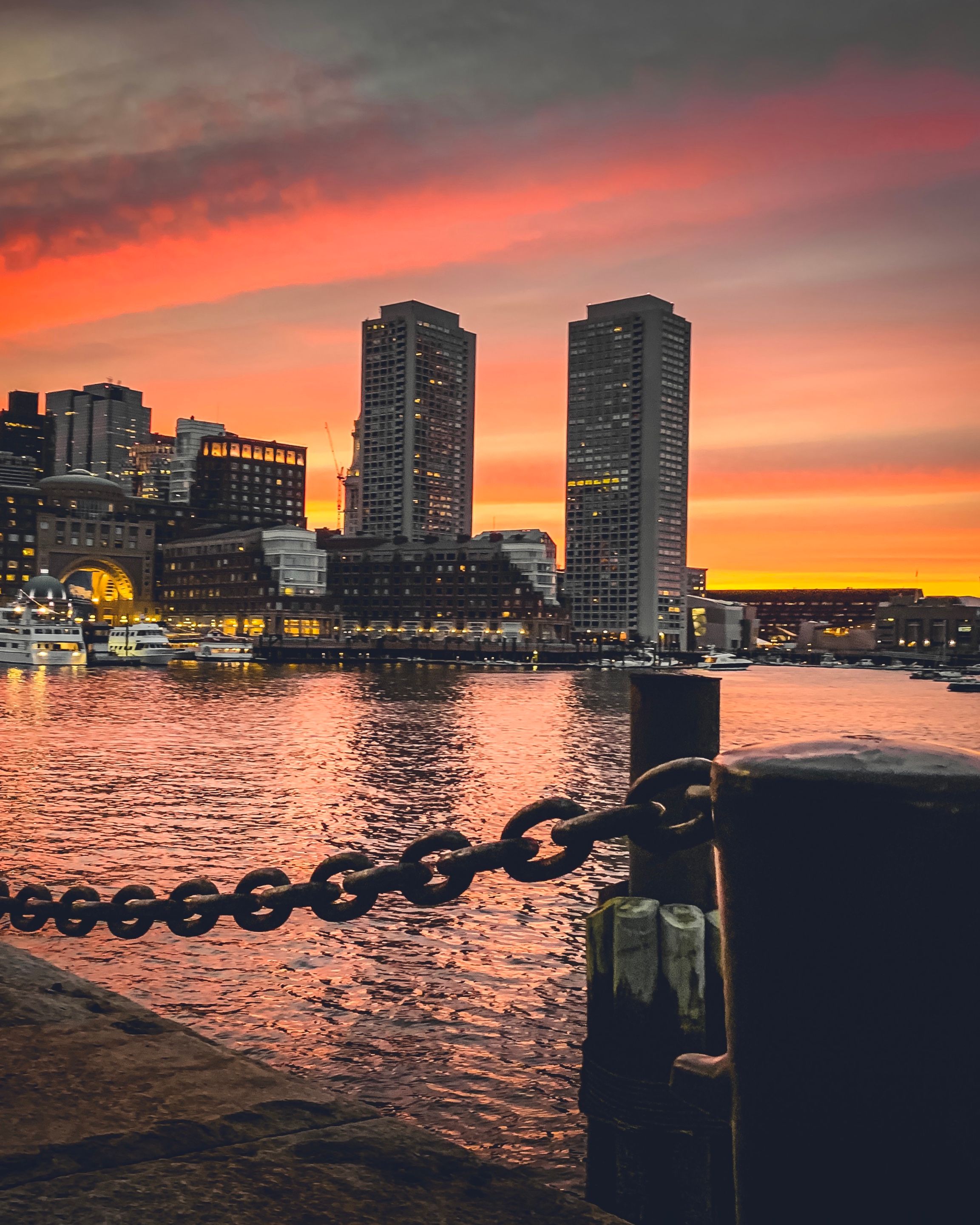 Waterfront Buildings During Evening · Free Stock Photo