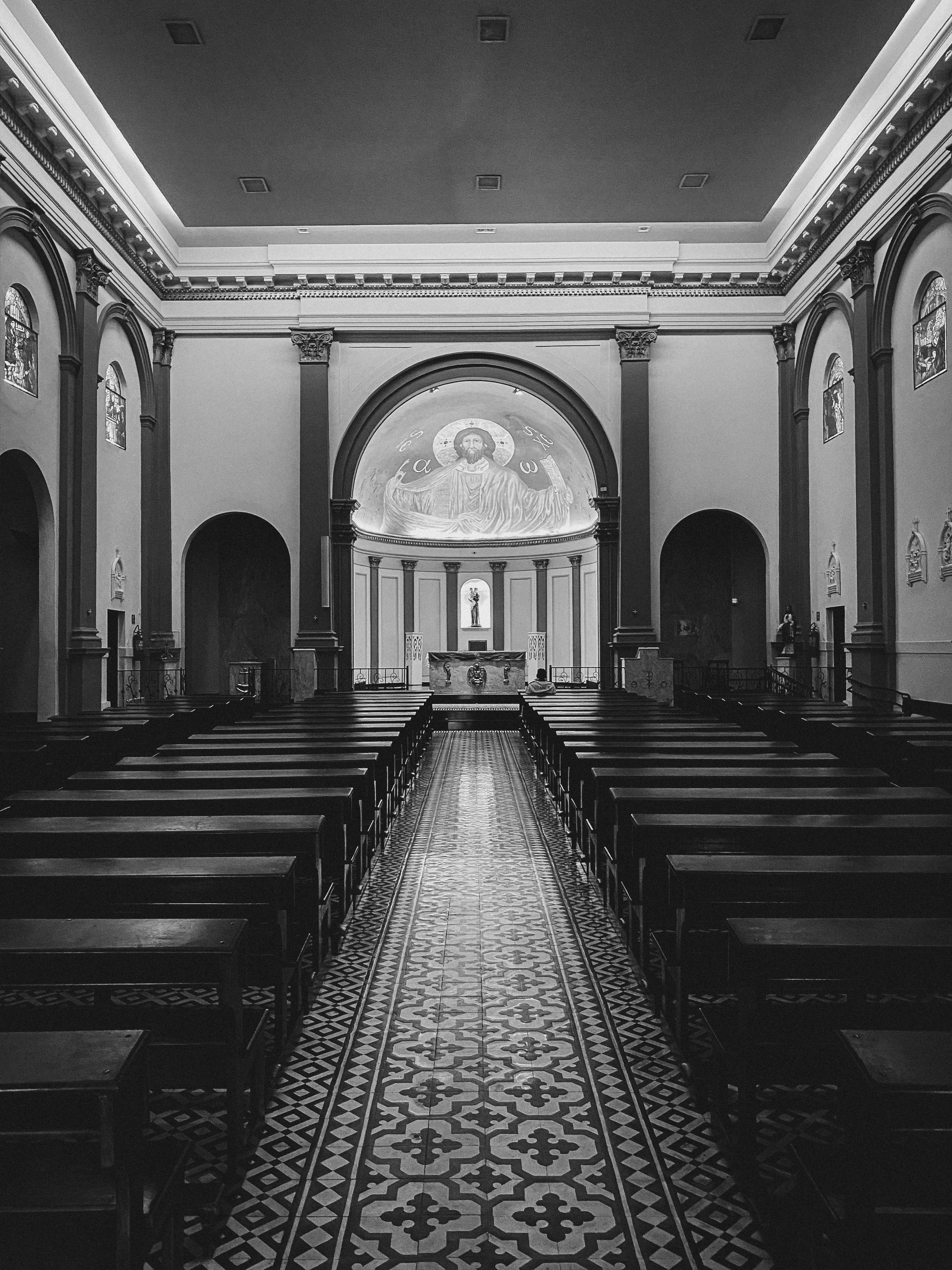 Hallway in Church Leading to Altar · Free Stock Photo