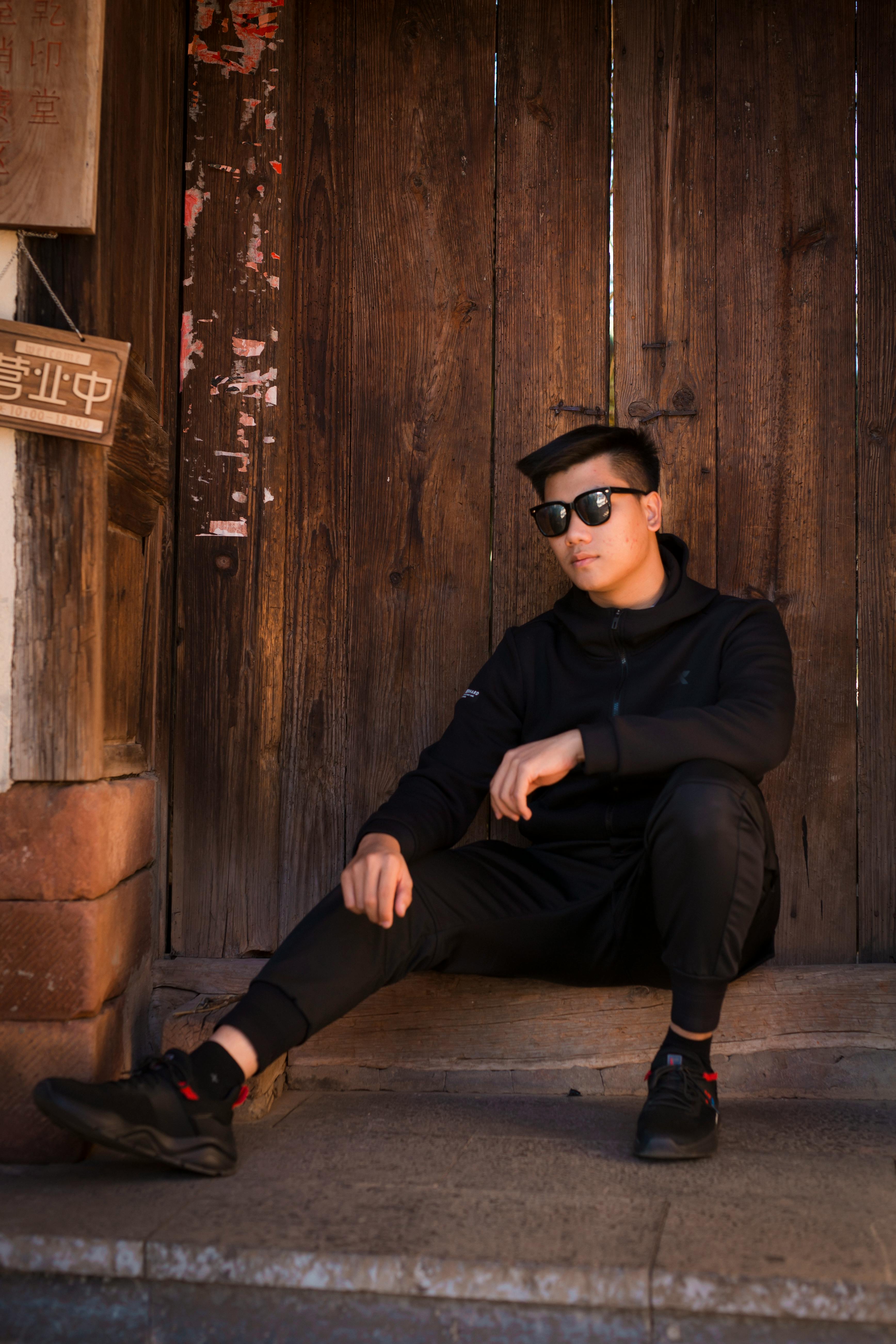 Ninja Sitting on the Ground · Free Stock Photo