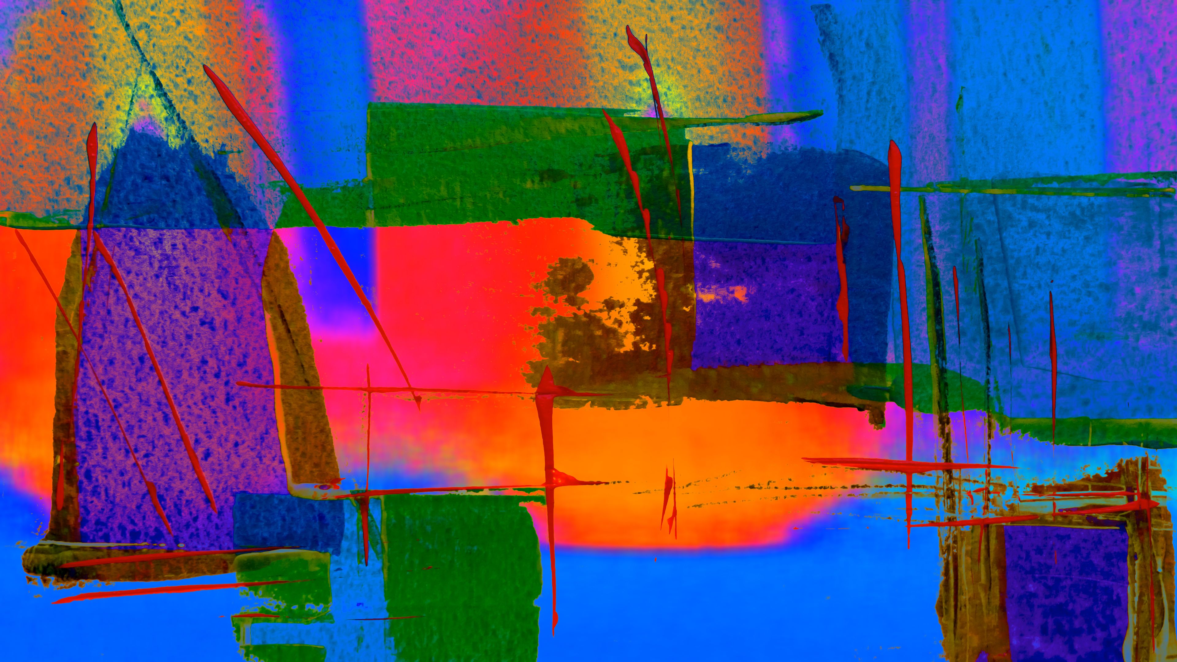 Close-Up Shot of an Abstract Painting · Free Stock Photo