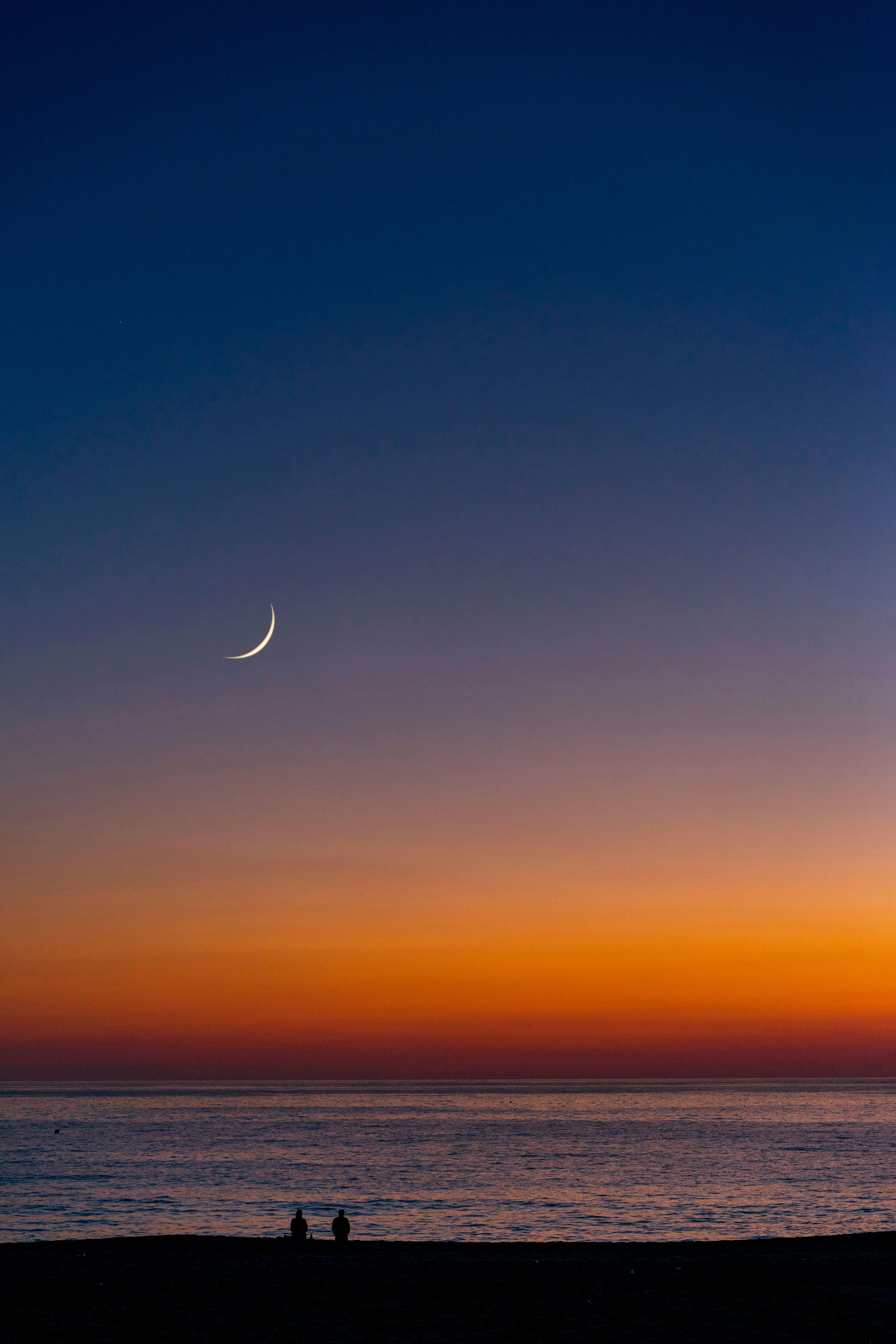 Beach Sunset Moon Photos, Download The BEST Free Beach Sunset Moon ...